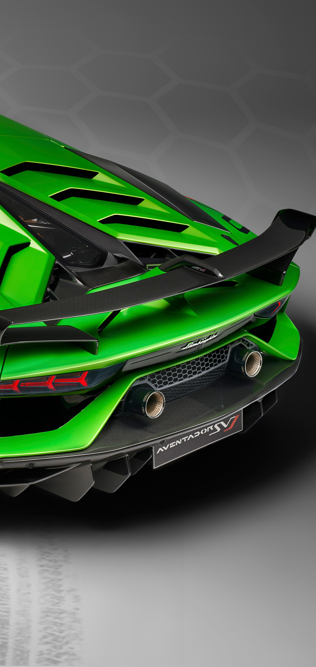 1080x2280 2018 Lamborghini Aventador SVJ Rear Upper View One Plus 6 ...