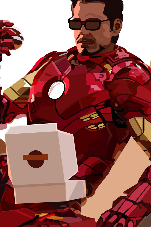 640x960 2020 Iron Man Eating Donuts iPhone 4, iPhone 4S ,HD 4k ...