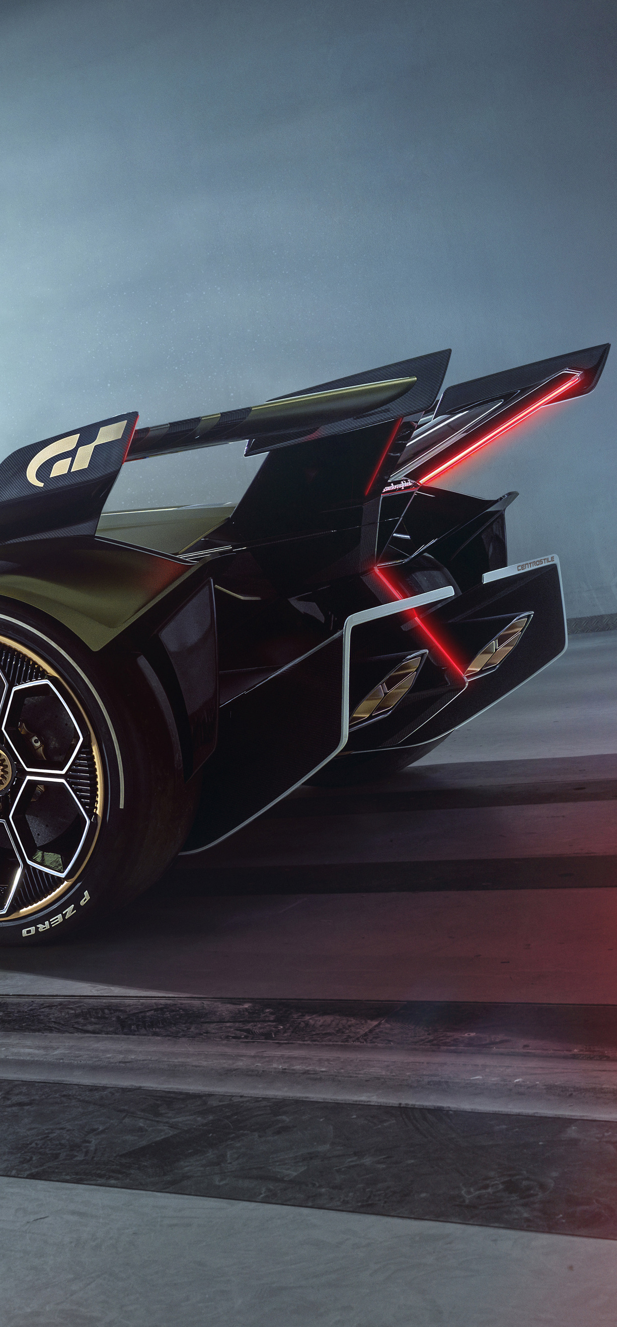 1242x2668 2020 Lamborghini Lambo V12 Vision Gran Turismo Side View ...