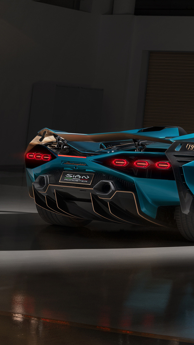 640x1136 2020 Lamborghini Sian Roadster Rear View iPhone 5,5c,5S,SE ...