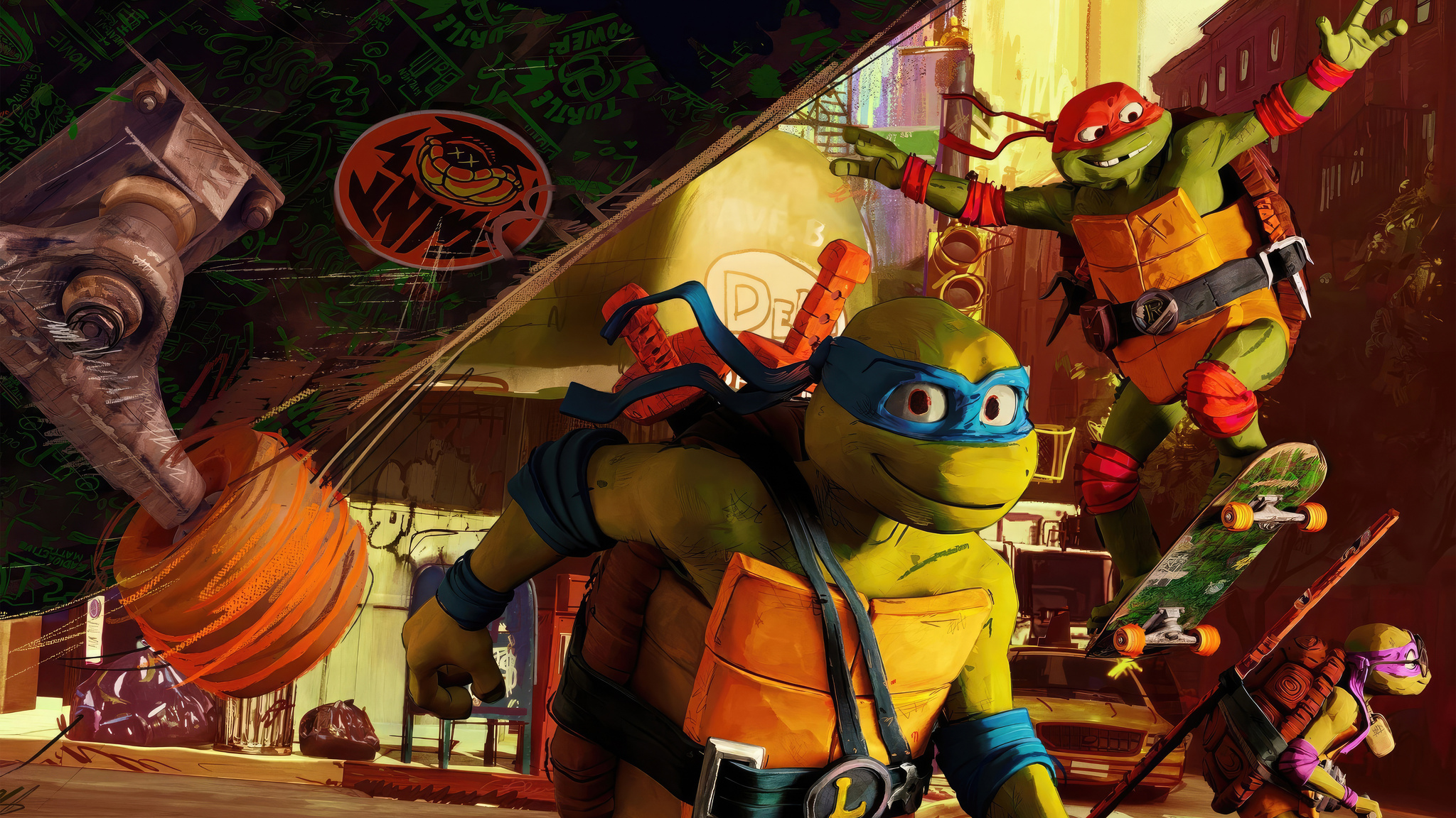 2048x1152 2023 Teenage Mutant Ninja Turtles Mutant Mayhem Wallpaper ...