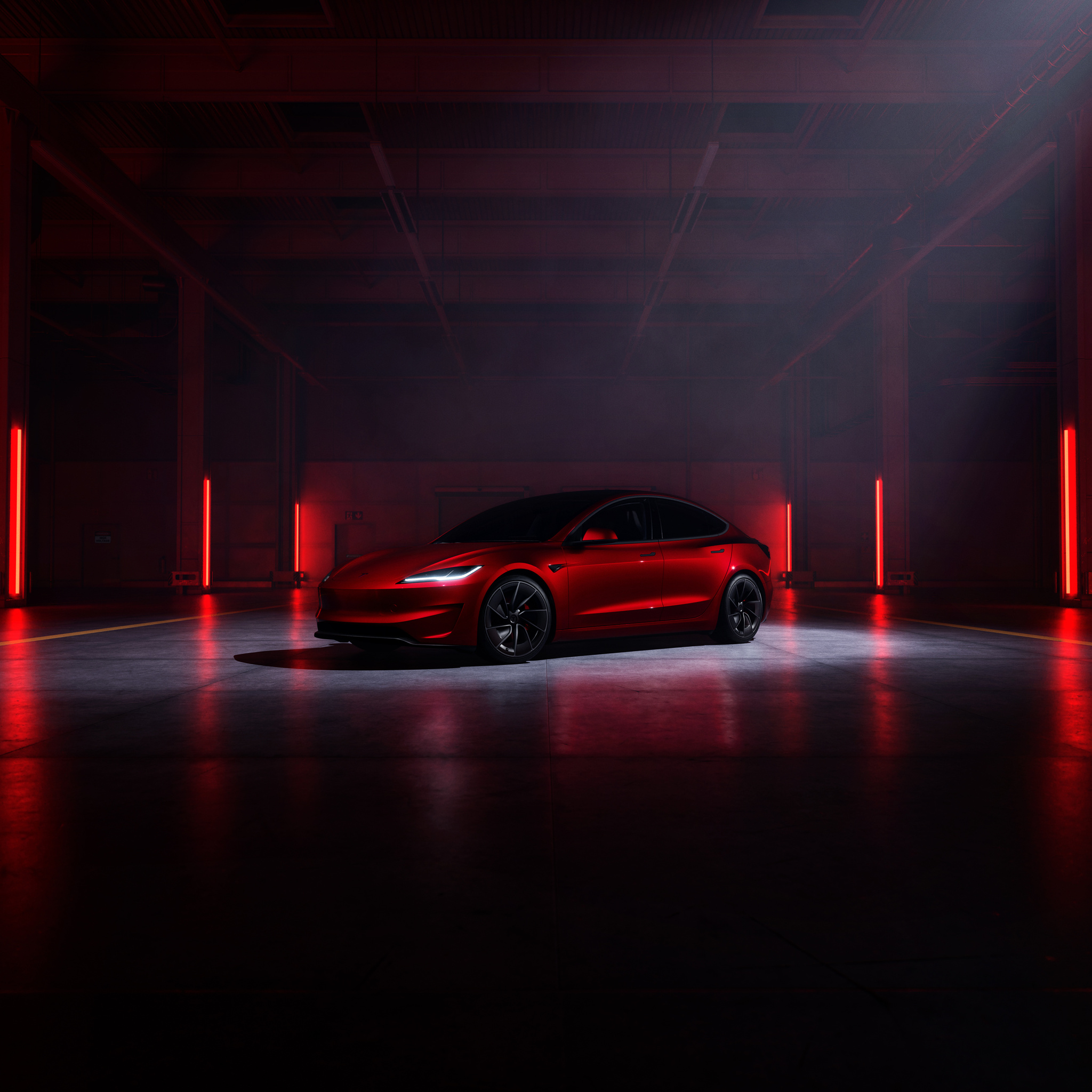 2048x2048 2024 Tesla Model 3 Performance 4k Ipad Air ,HD 4k Wallpapers ...