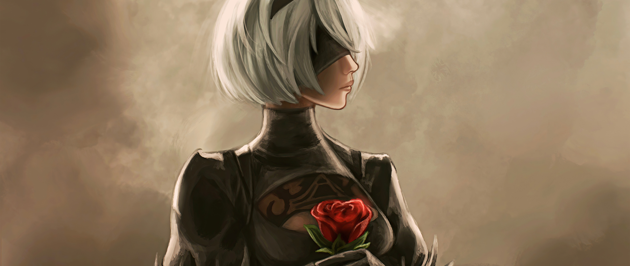 2560x1080 2b Nier Automata Character Art 5k Wallpaper,2560x1080 ...