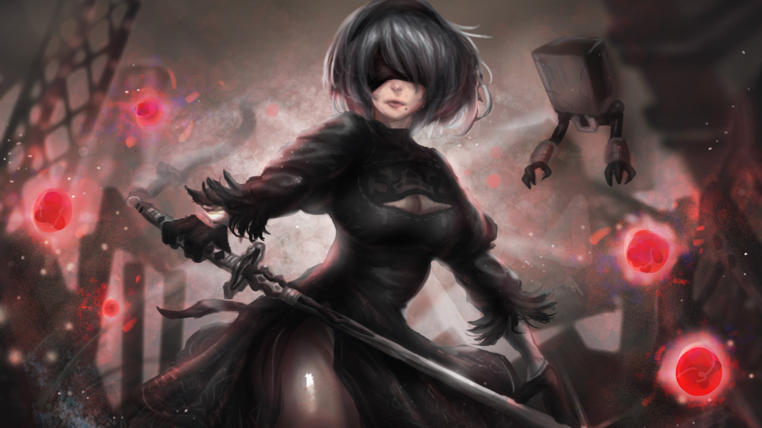 2560x1440 2b Nier Fanart 4k 1440P Resolution ,HD 4k Wallpapers,Images ...