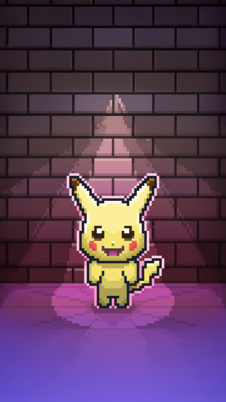 750x1334 8 Bit Pikachu iPhone 6, iPhone 6S, iPhone 7 ,HD 4k Wallpapers ...