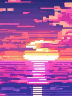 240x320 8 Bit Sunset 4k Nokia 230, Nokia 215, Samsung Xcover 550, LG ...