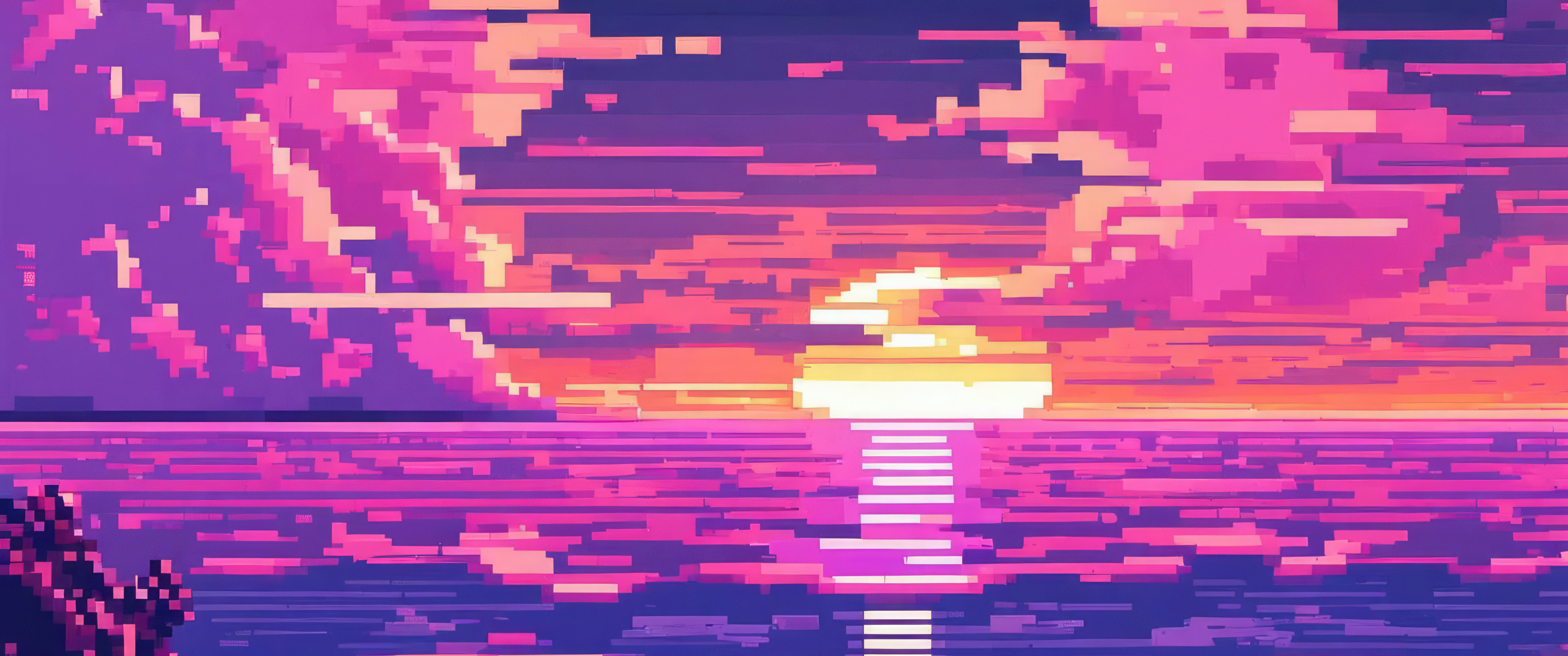 3440x1440 8 Bit Sunset 4k UltraWide Quad HD 1440P ,HD 4k Wallpapers ...