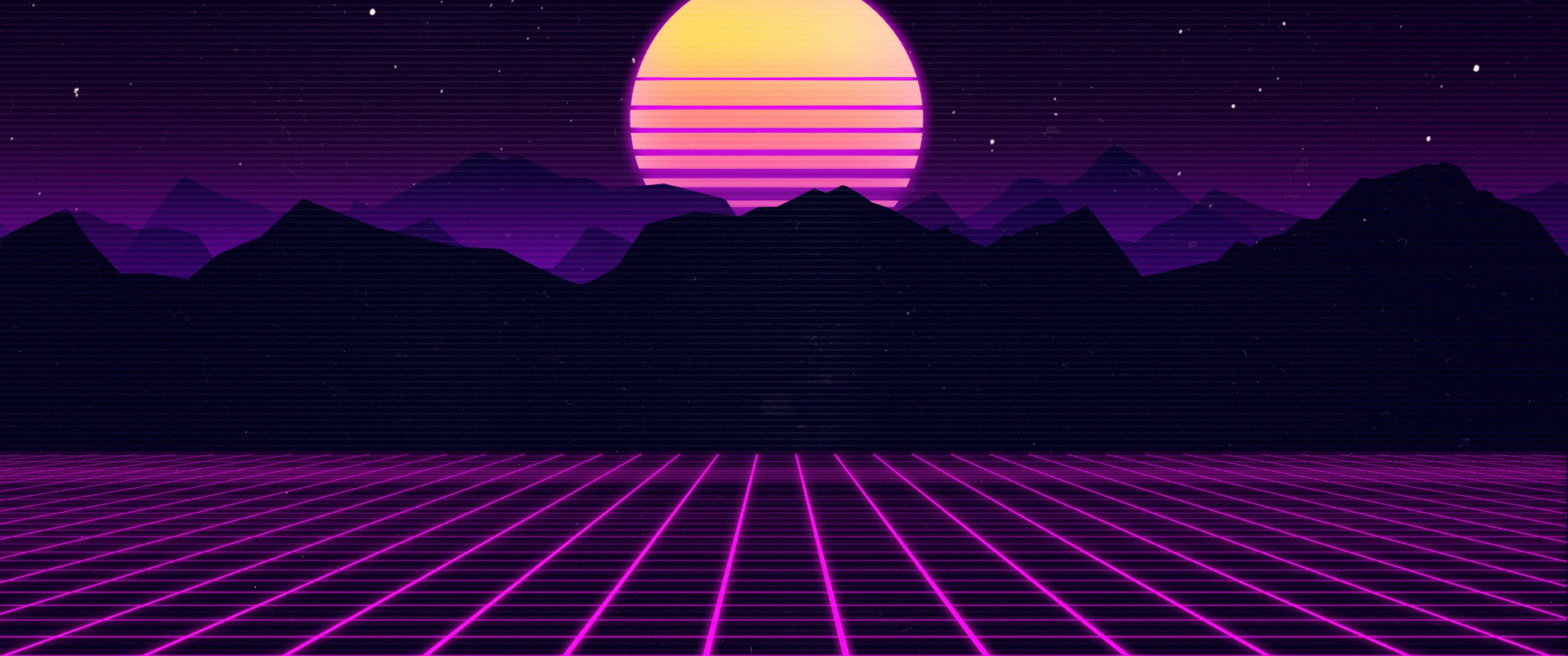 3440x1440 80s Aesthetic Retrowave Outrun UltraWide Quad HD 1440P ,HD 4k ...