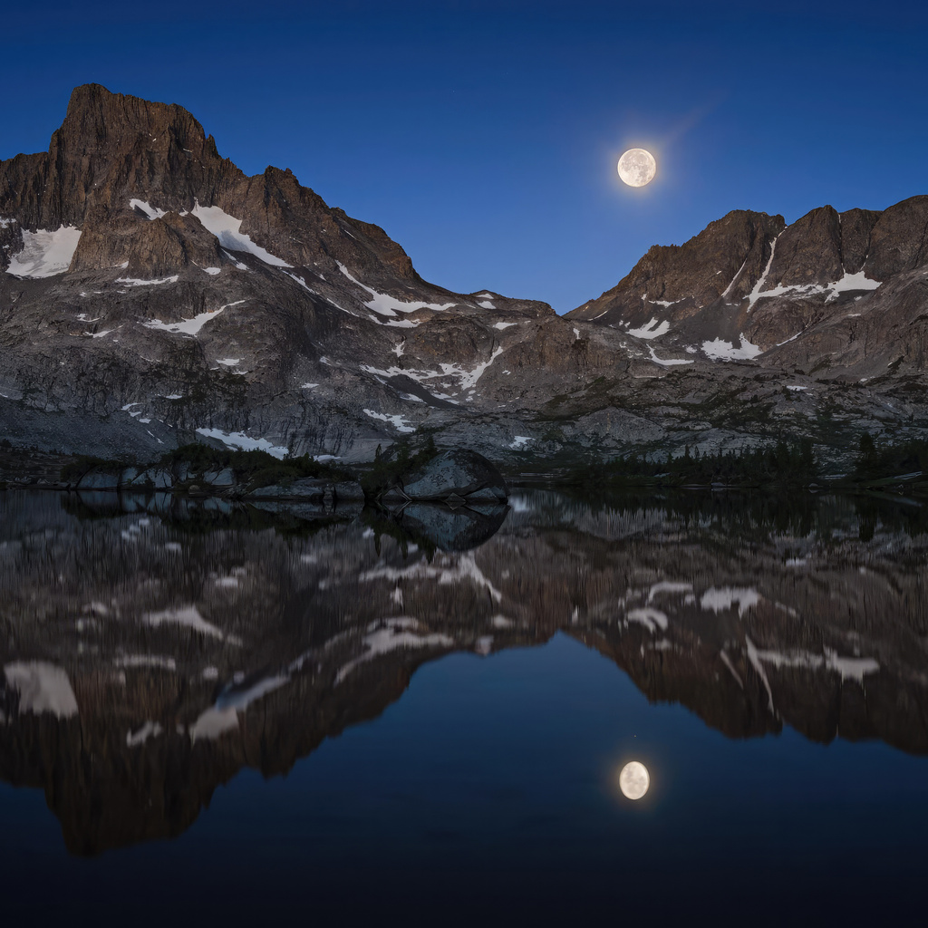1024x1024 A Full Moon Night From The Californias Eastern Sierras ...