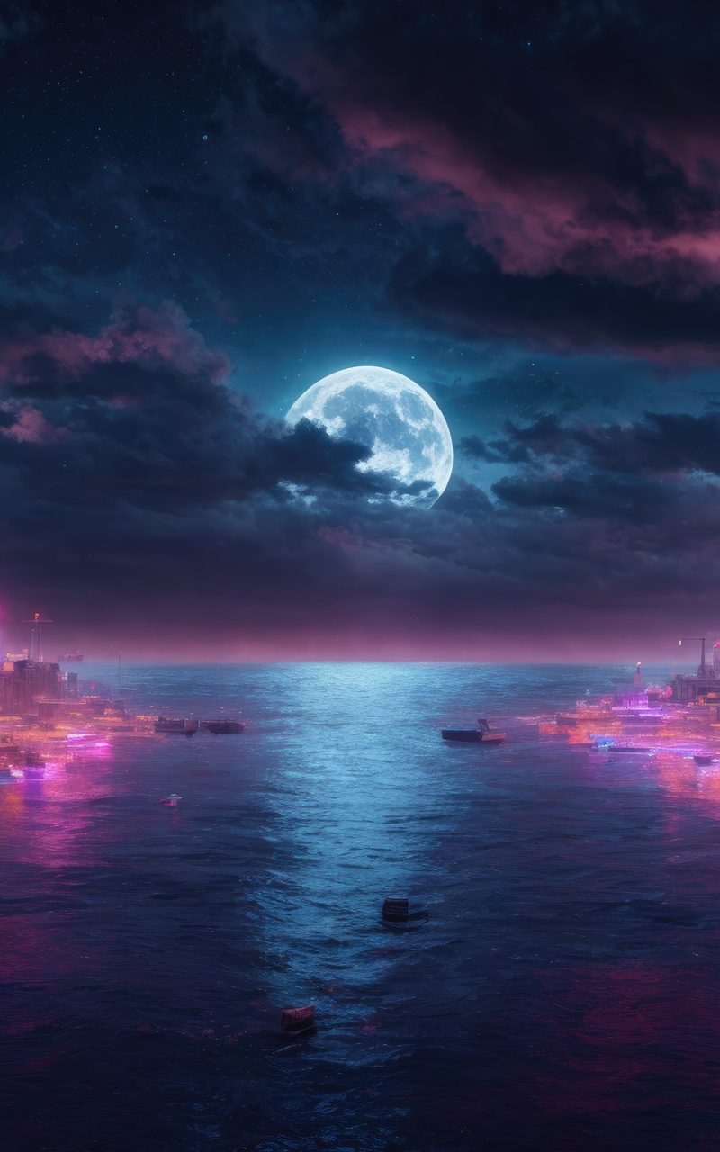 800x1280 A Glimpse Of Moon City Nexus 7,Samsung Galaxy Tab 10,Note ...