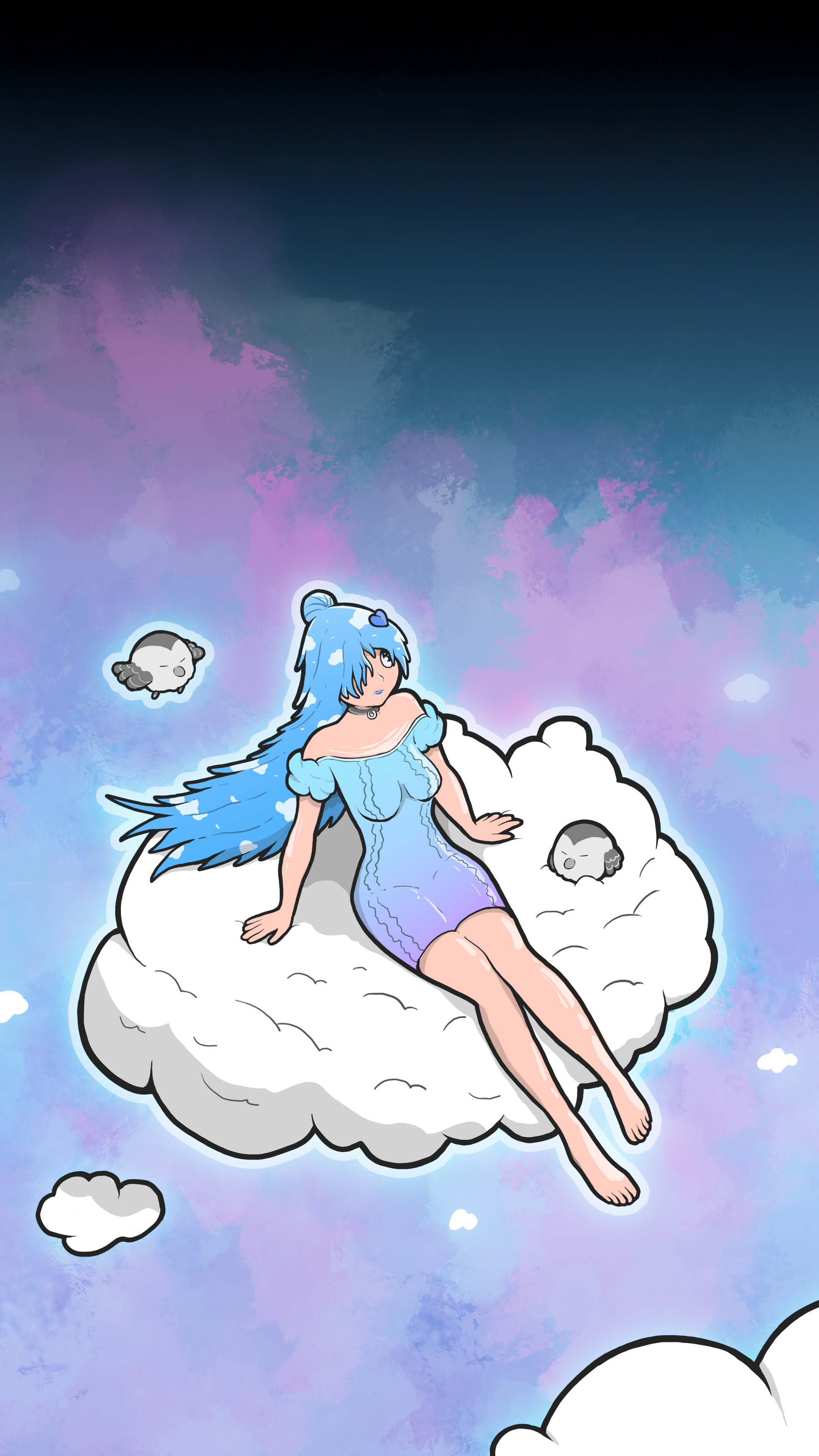 2160x3840 A Goddess Resting Among The Clouds Sony Xperia X,XZ,Z5 ...