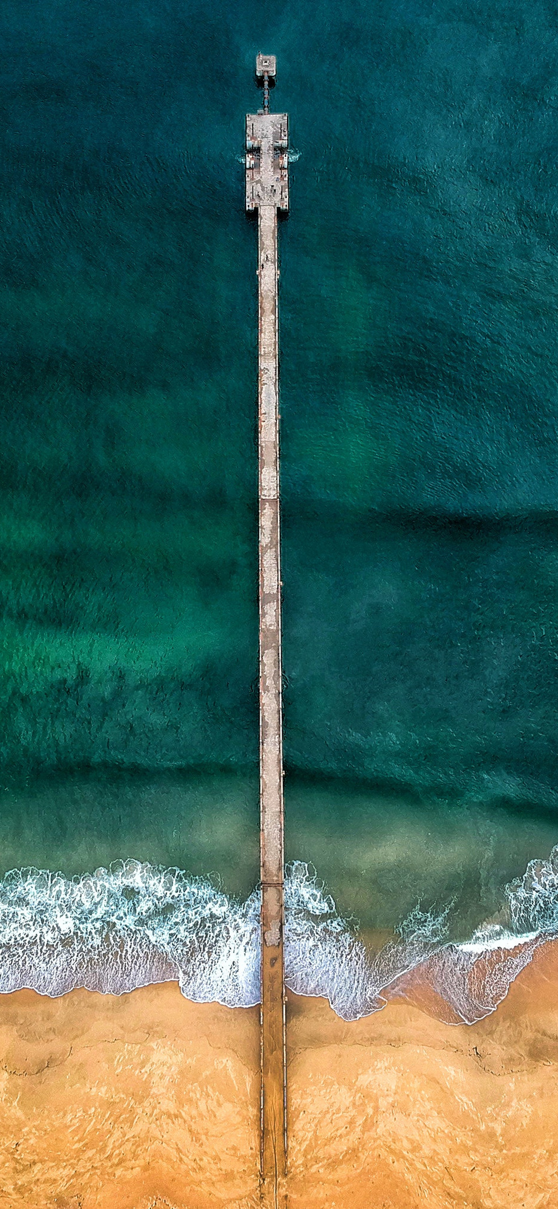 1125x2436 Aerial Shot Of Gray Dock On Body Of Water Iphone XS,Iphone 10 ...
