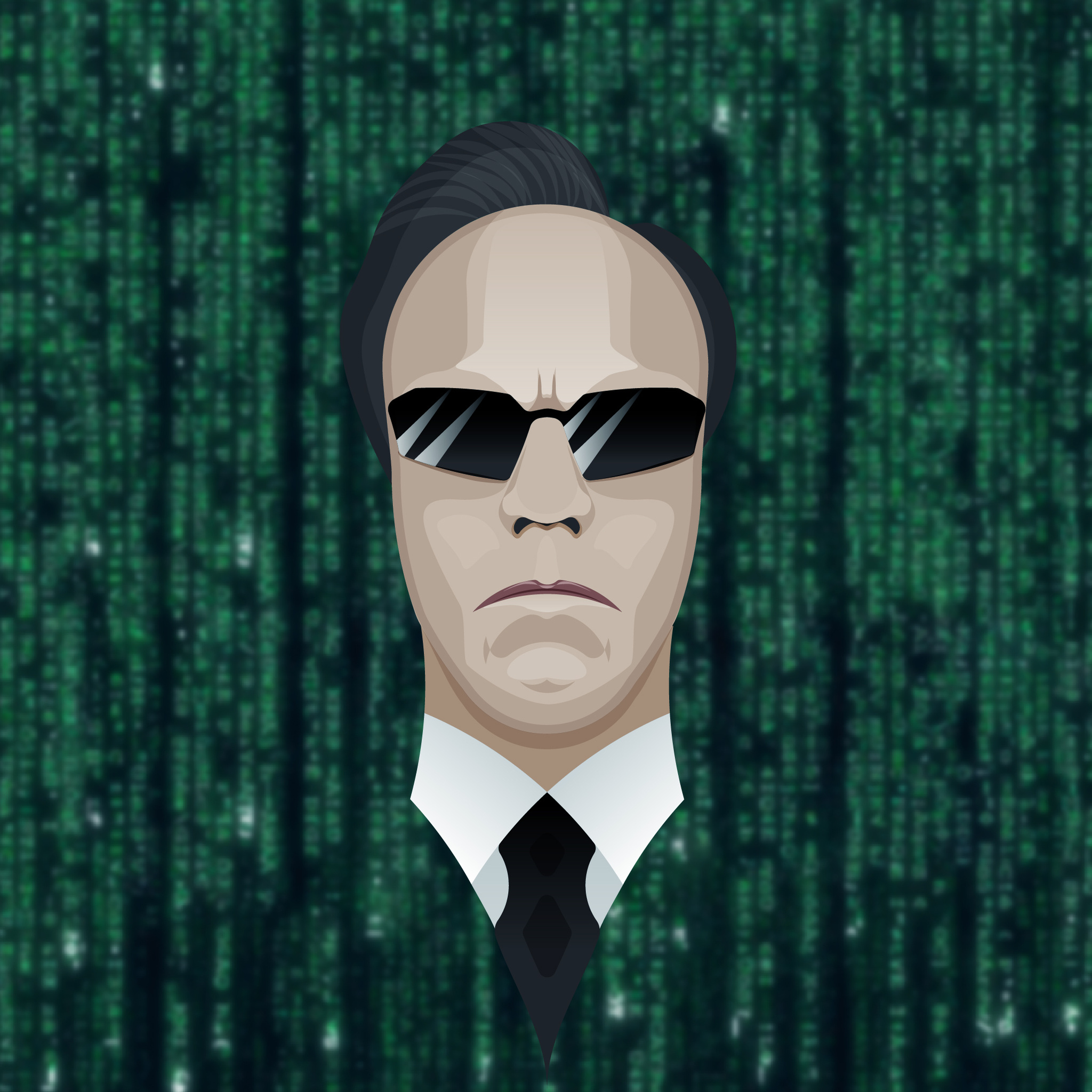 2048x2048 AGENT SMITH The Matrix Vector Art Ipad Air ,HD 4k Wallpapers ...