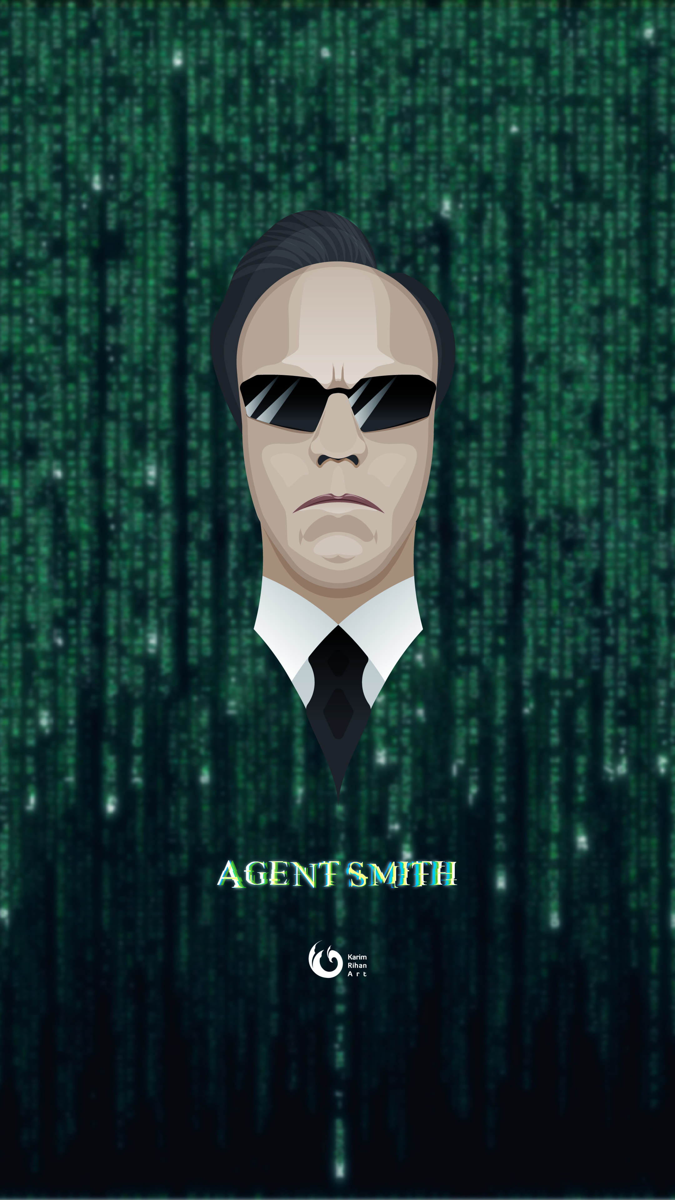 2160x3840 AGENT SMITH The Matrix Vector Art Sony Xperia X,XZ,Z5 Premium ...