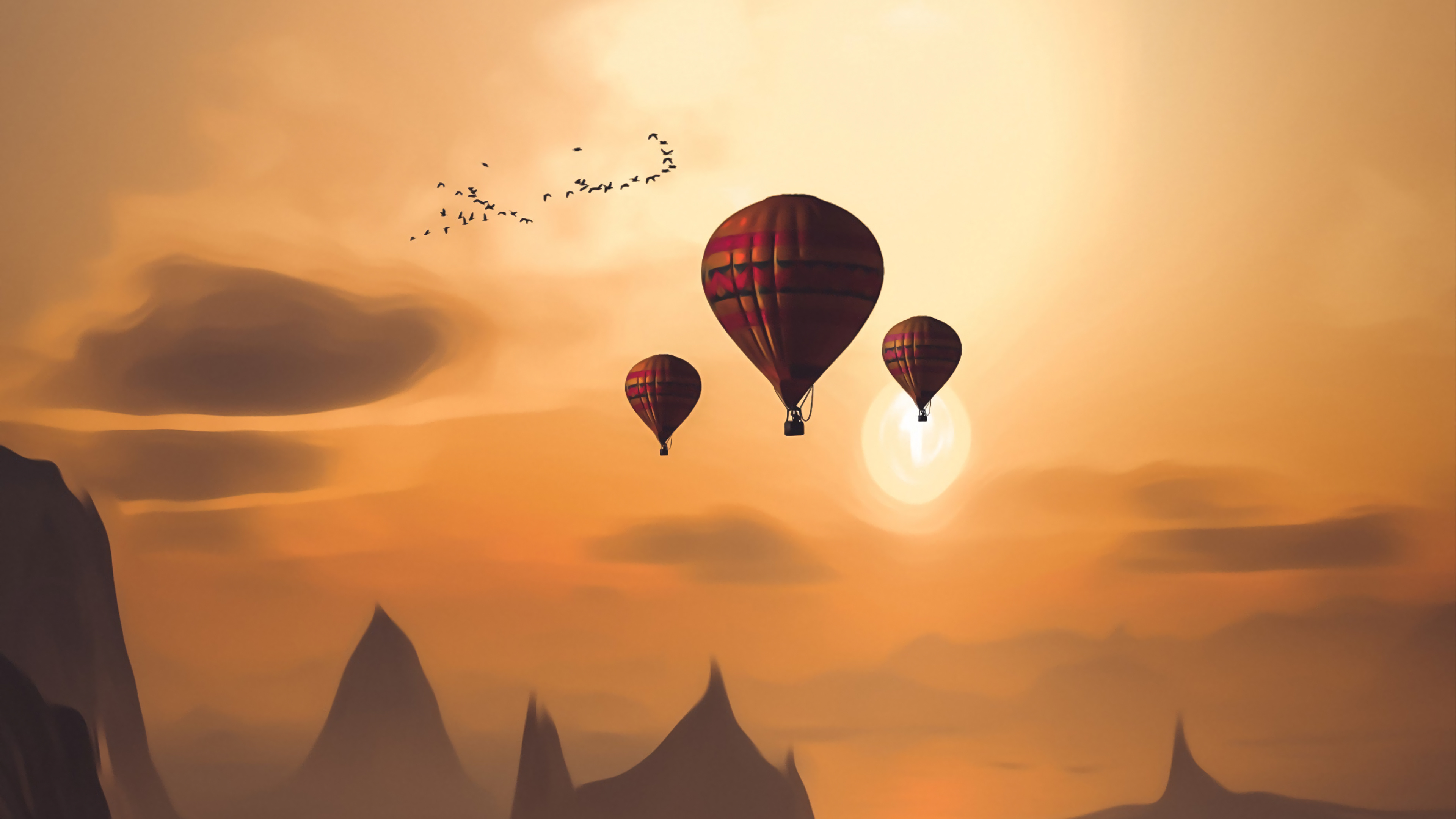 3840x2160 Air Balloon Landscape 4k 4K ,HD 4k Wallpapers,Images ...