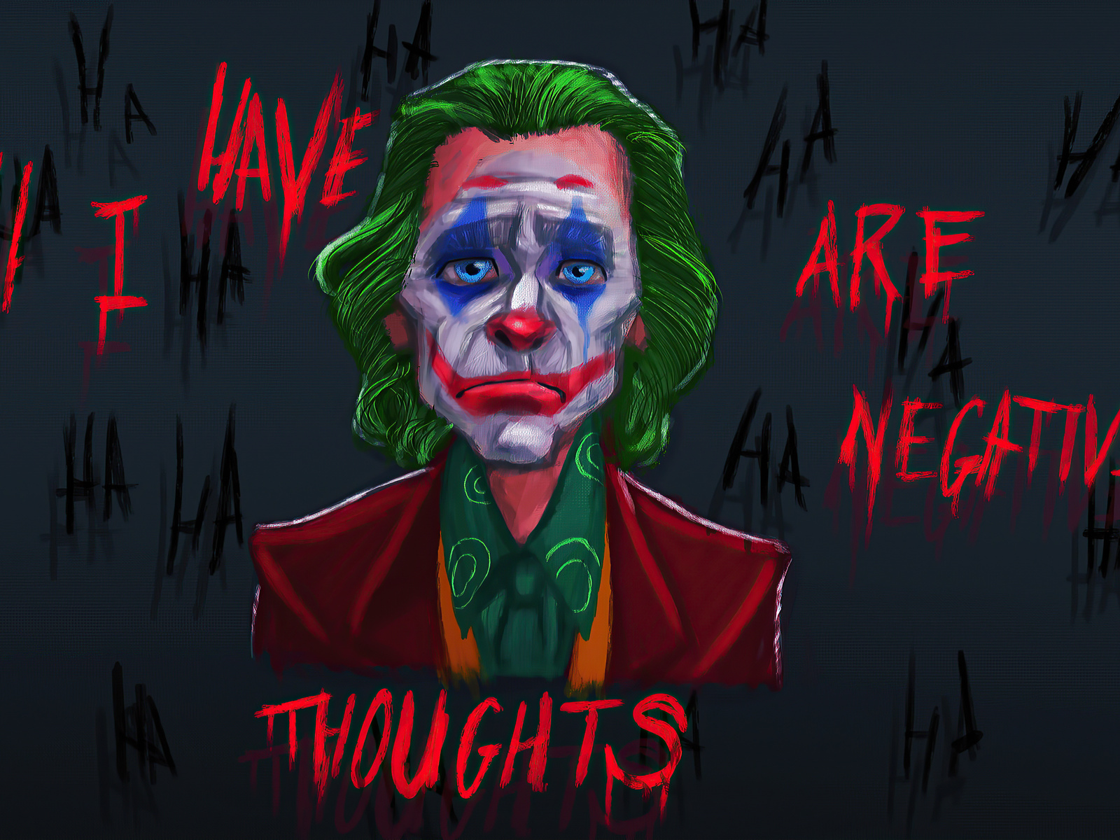 1600x1200 All I Have Negative Thoughts Joker Wallpaper,1600x1200 ...