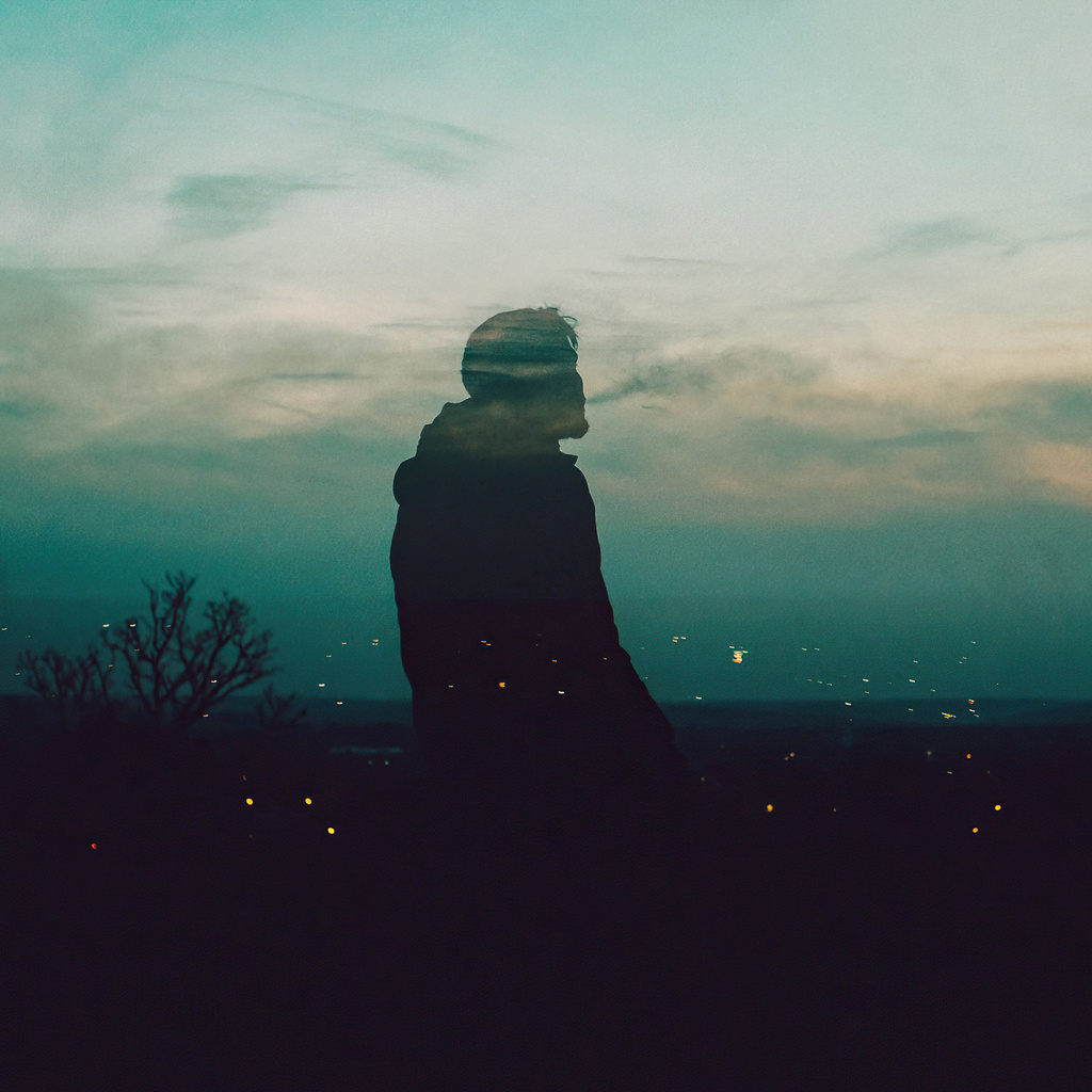 1024x1024 Alone Boy Sitting Silhouette Manipulation 4k 1024x1024 ...