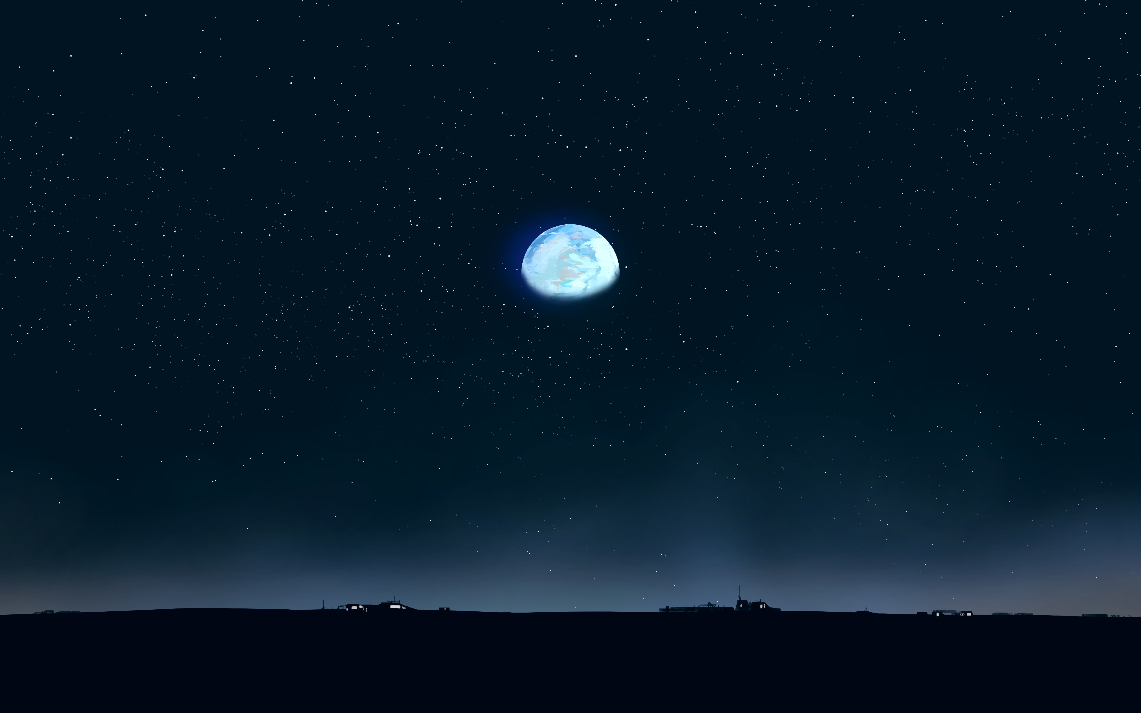 3840x2400 Alone Moon Night 5k 4K ,HD 4k Wallpapers,Images,Backgrounds,Photos and Pictures