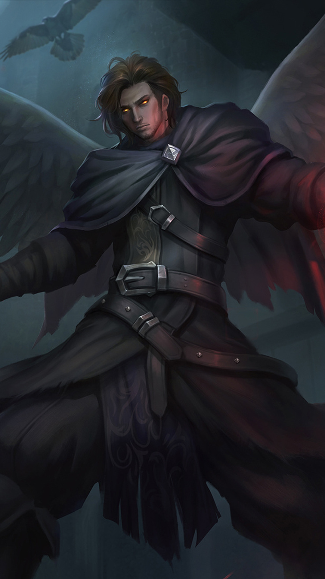 1080x1920 Angel Man With Wings Dark Magic Art Iphone 7,6s,6 Plus, Pixel ...