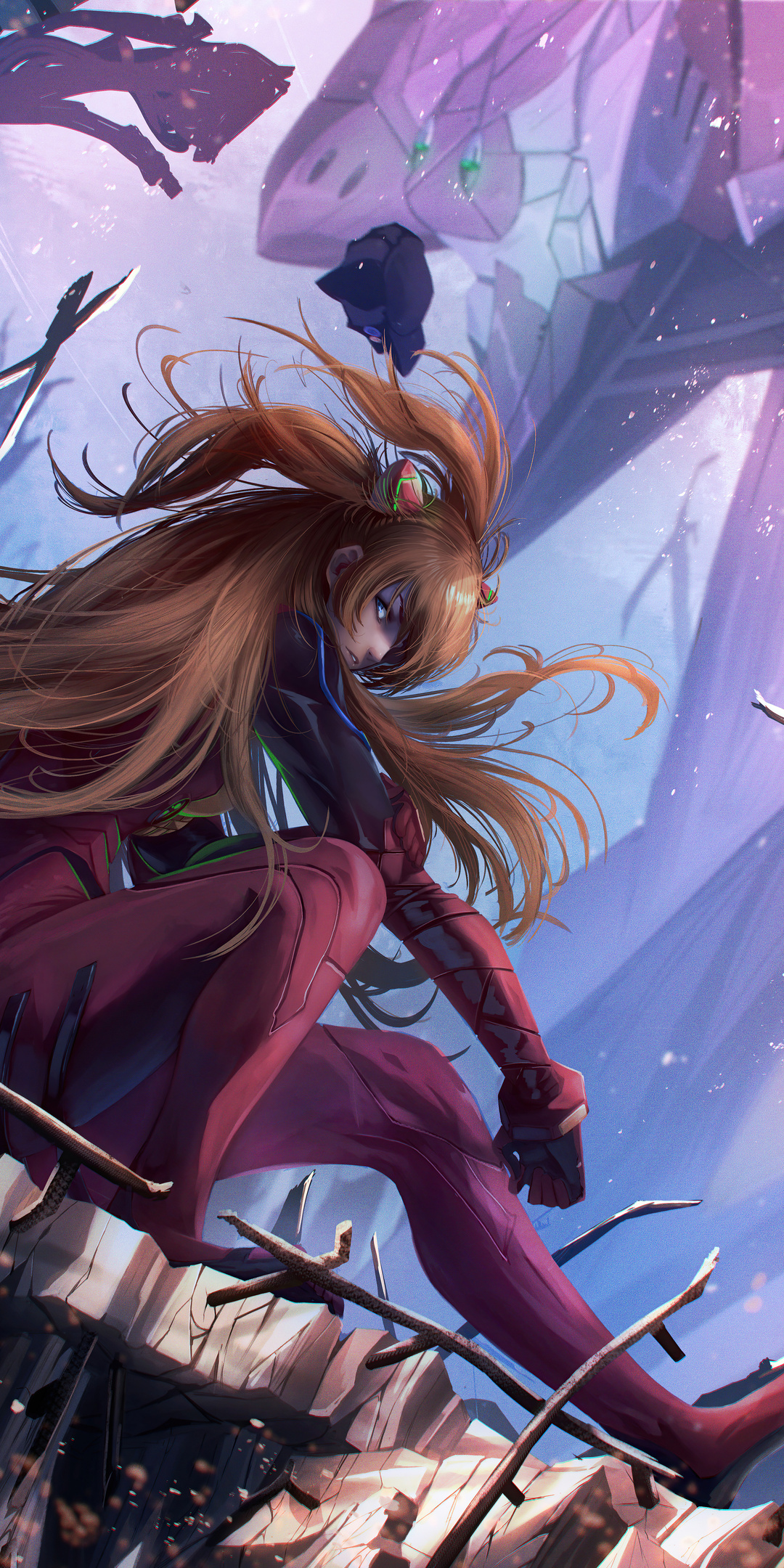 1080x2160 Angry Asuka Langley 5k One Plus 5T,Honor 7x,Honor view 10,Lg ...