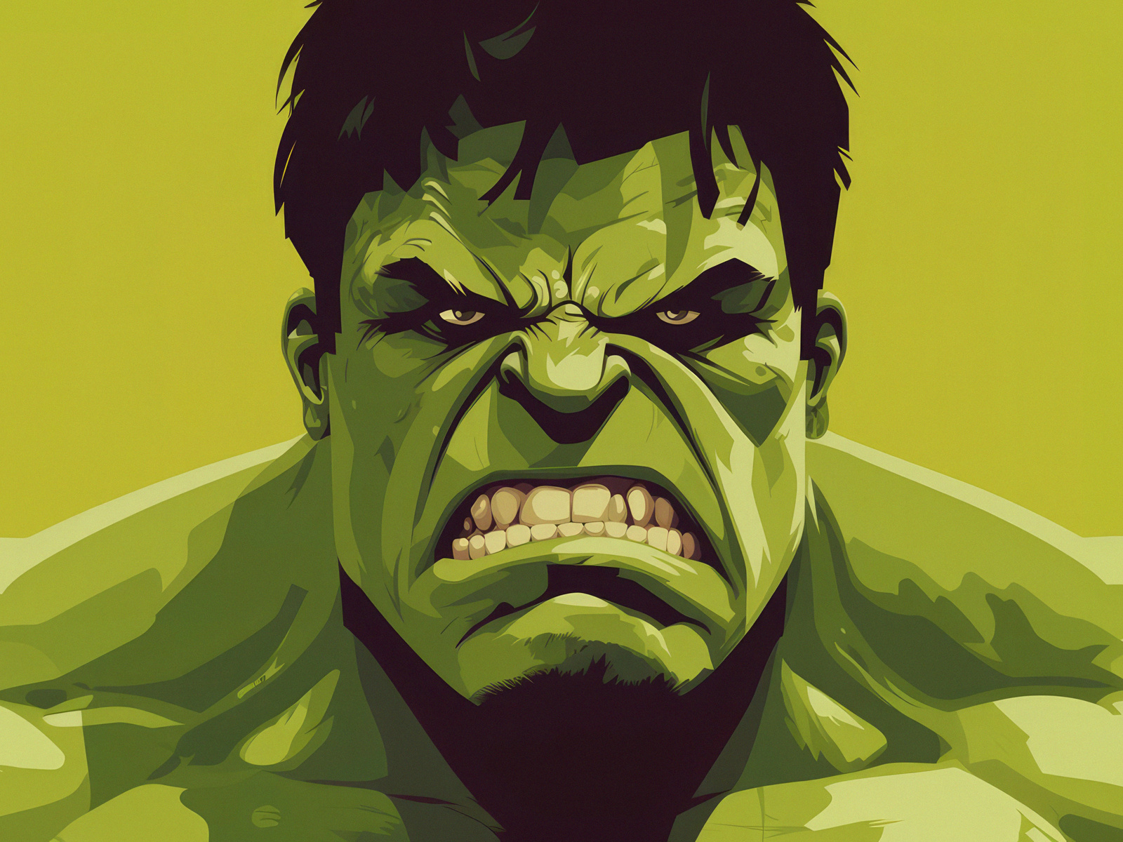 1600x1200 Angry Hulk Minimal 4k Wallpaper,1600x1200 Resolution HD 4k ...