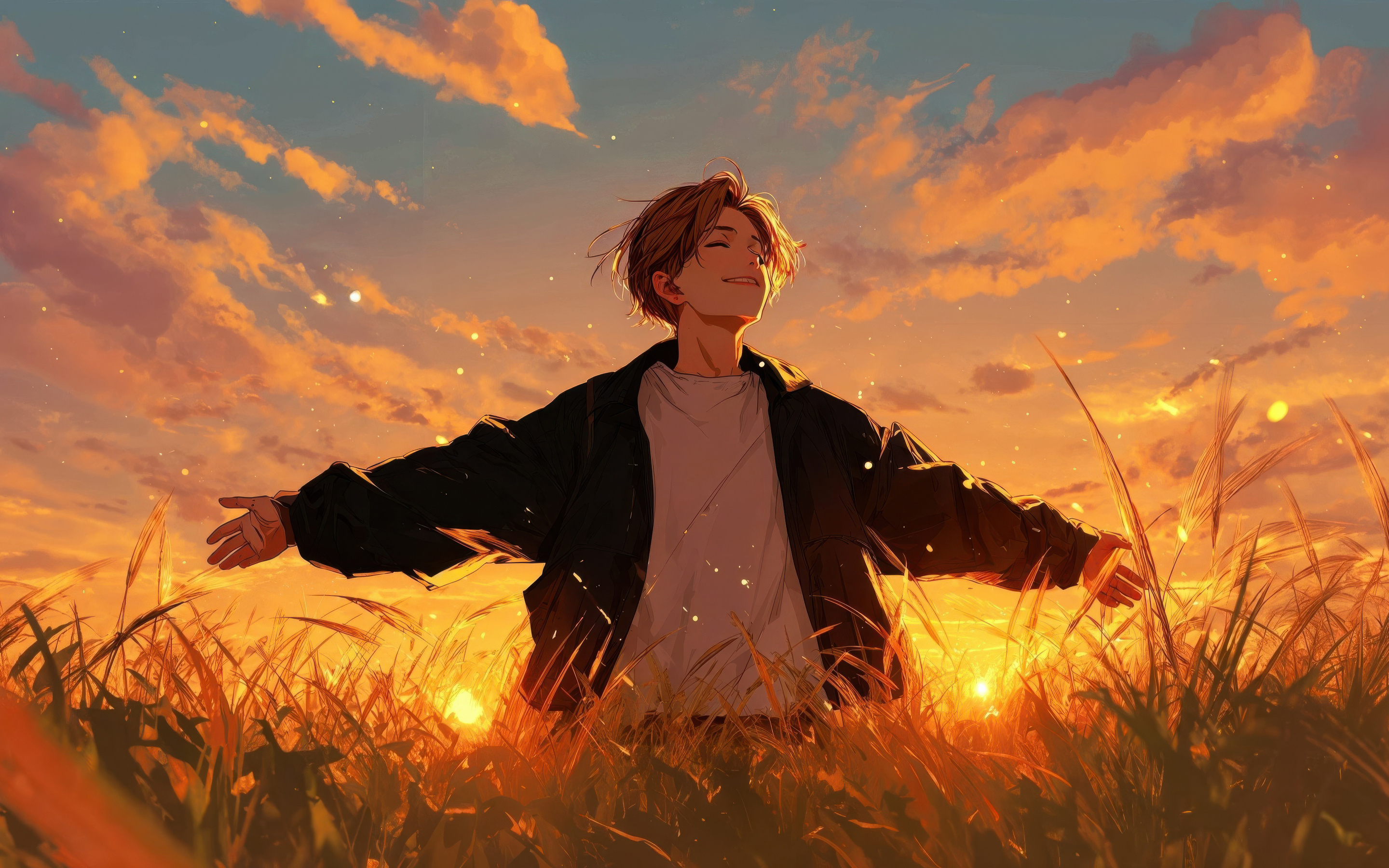 2880x1800 Anime Boy Golden Hour Freedom Macbook Pro Retina ,HD 4k ...