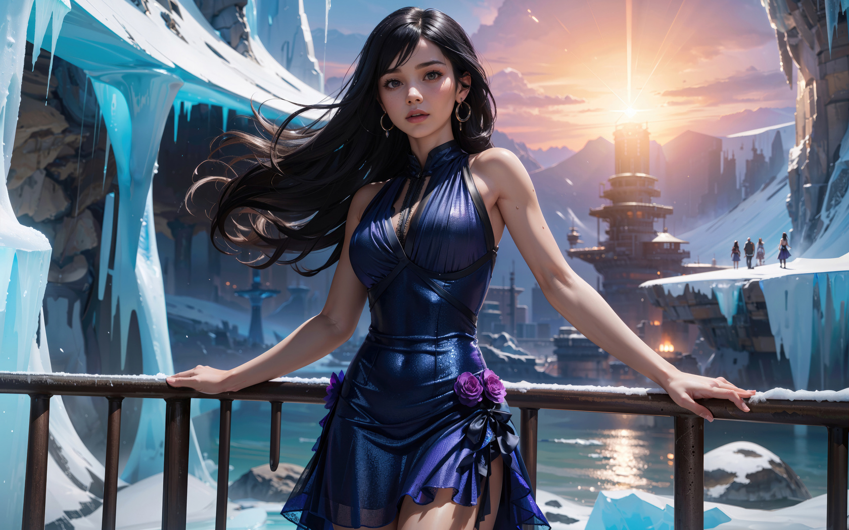 1680x1050 Anime Girl Blue Dress 4k Wallpaper1680x1050 Resolution Hd 4k Wallpapersimages
