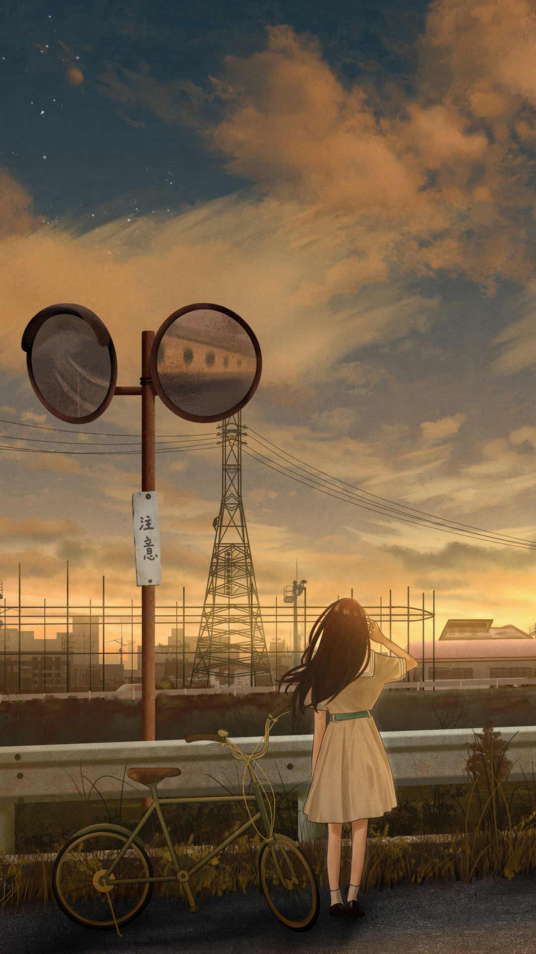 1080x1920 Anime Girl Enjoying The Daylight Iphone 7,6s,6 Plus, Pixel xl ...