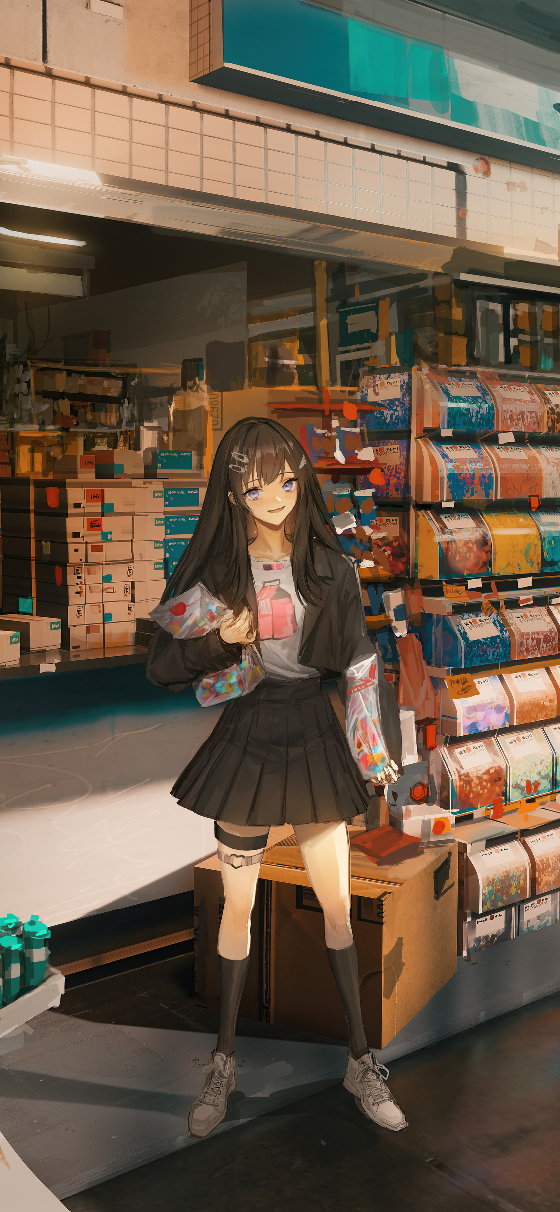 1125x2436 Anime Girl Grocery Store Meme 8k Iphone XS,Iphone 10,Iphone X ...