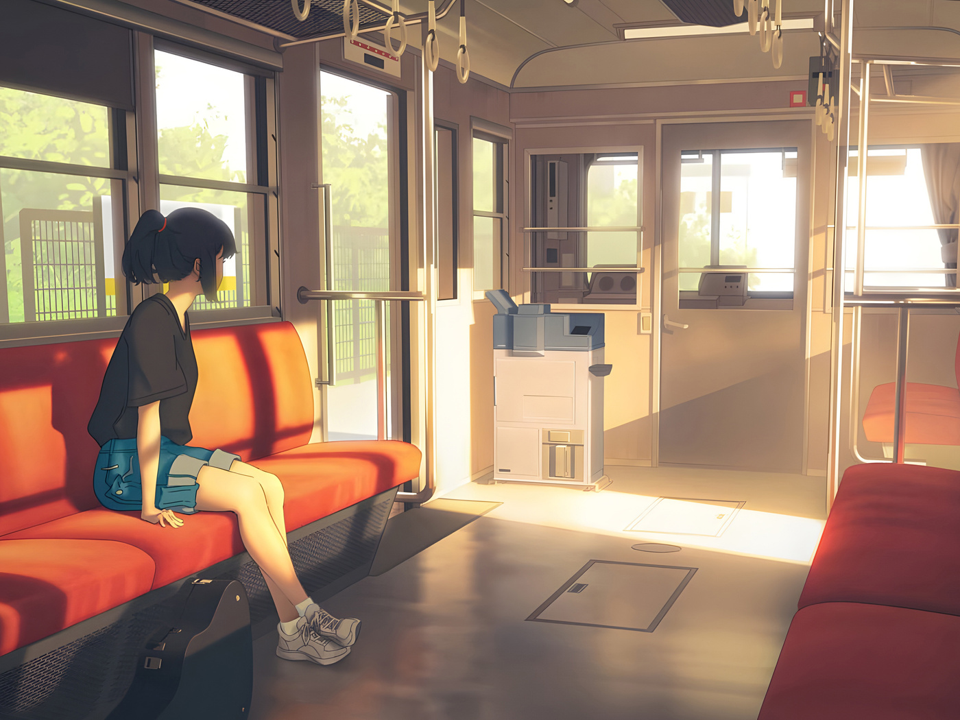 1400x1050 Anime Girl In Train 5k Wallpaper,1400x1050 Resolution HD 4k ...