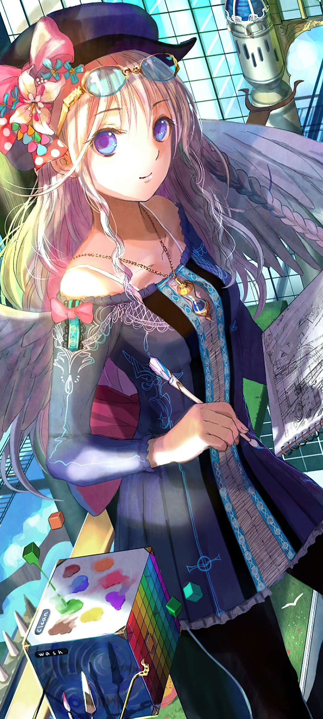 1080x2400 Anime Girl Painting Sketch 4k Google Pixel 7 ,HD 4k ...