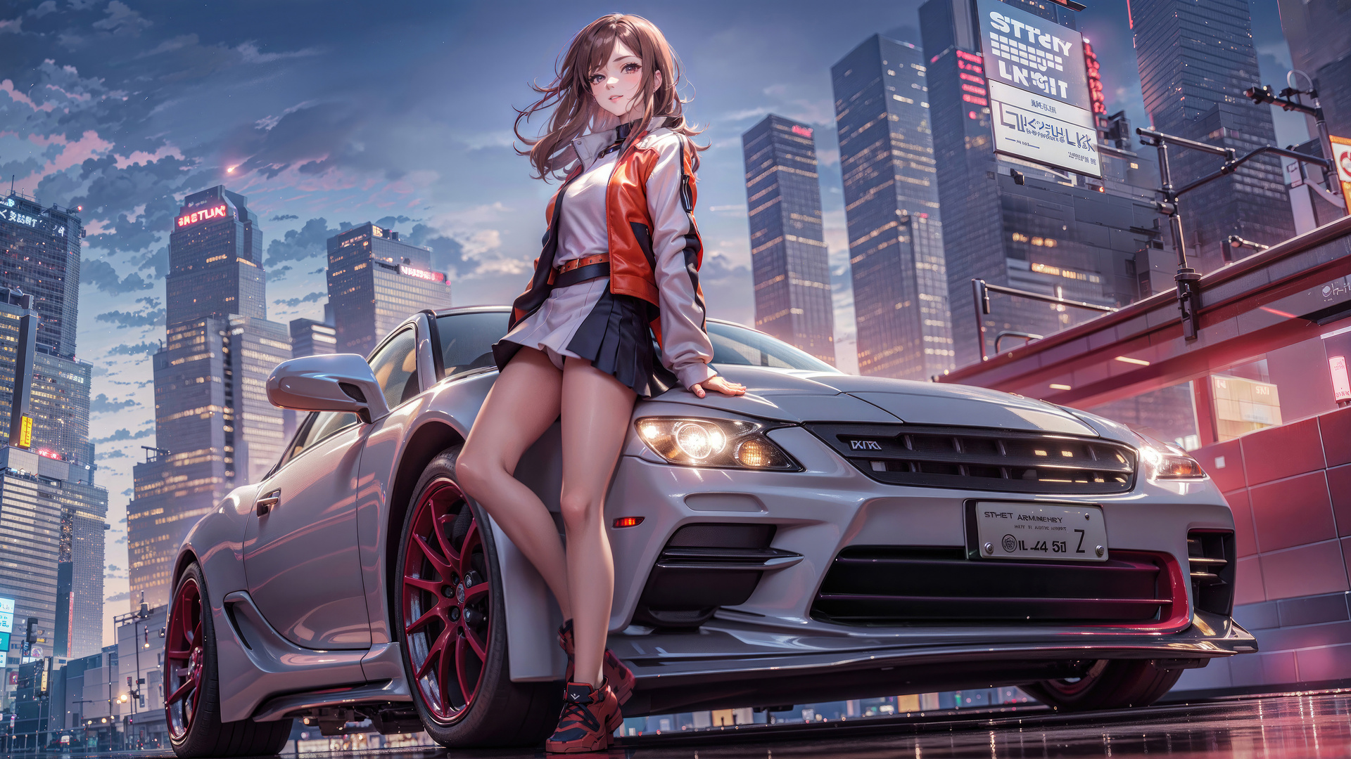 1920x1080 Anime Girl With Cars 5k Laptop Full HD 1080P ,HD 4k ...