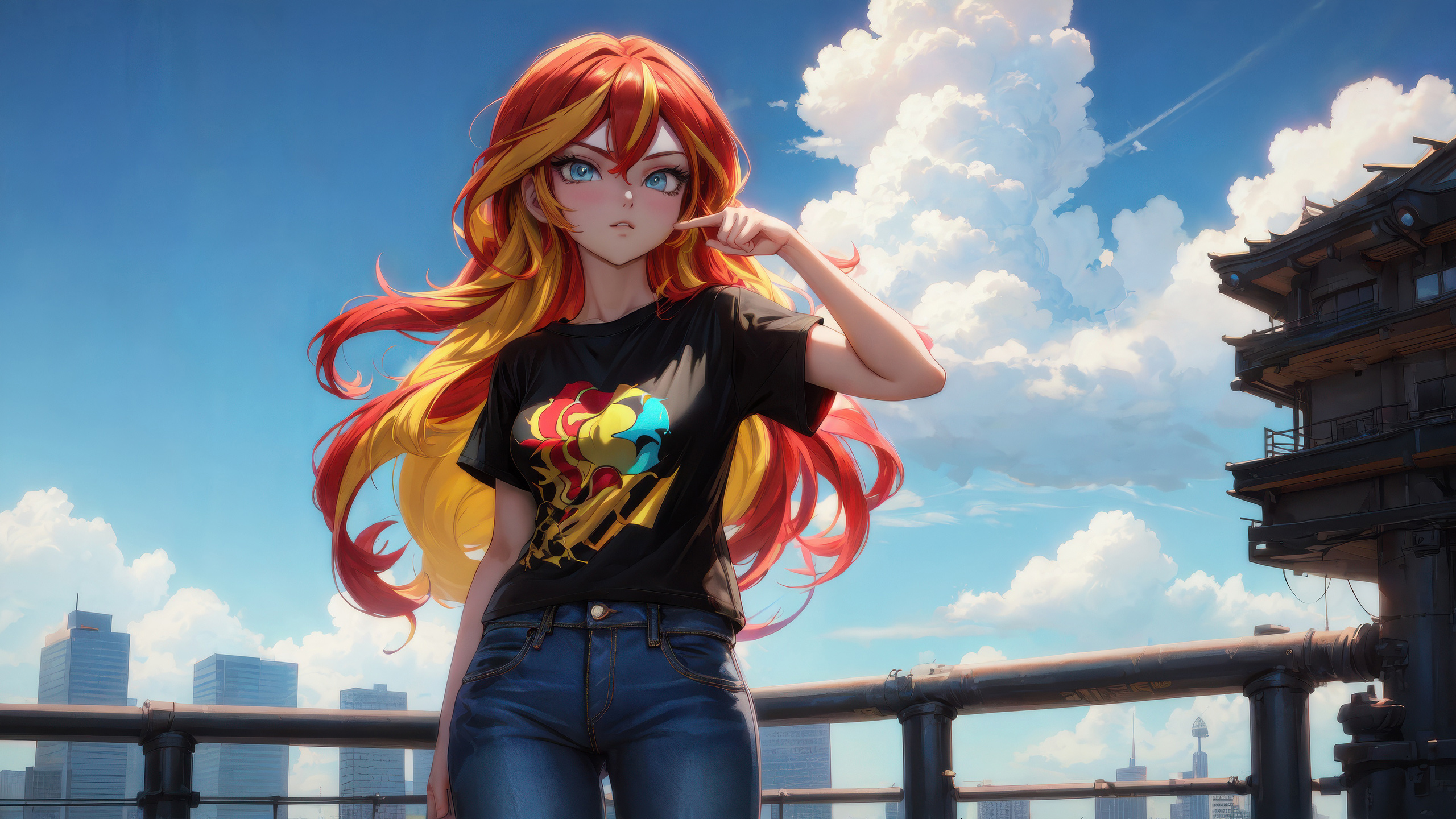 2560x1440 Anime Girl With Multi Colored Locks 4k 1440P Resolution ,HD ...