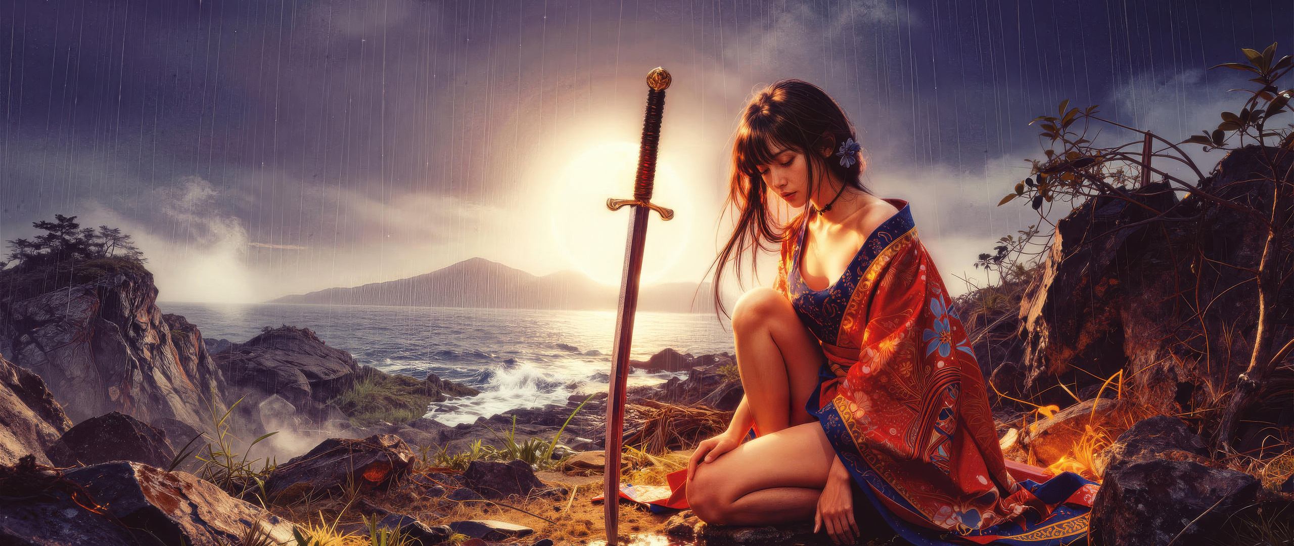 2560x1080 Anime Guardian Of Legend Blade Of Fire Wallpaper,2560x1080 ...