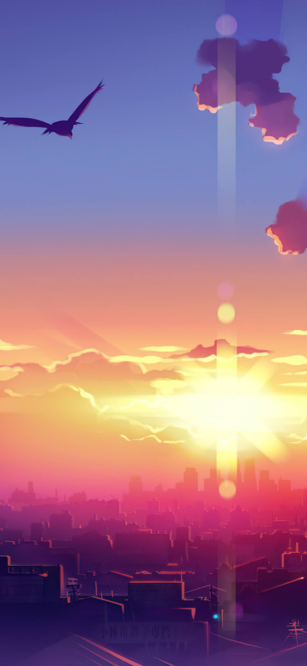1242x2688 Anime Scenery Sunset 4k Iphone Xs Max Hd 4k Wallpapers