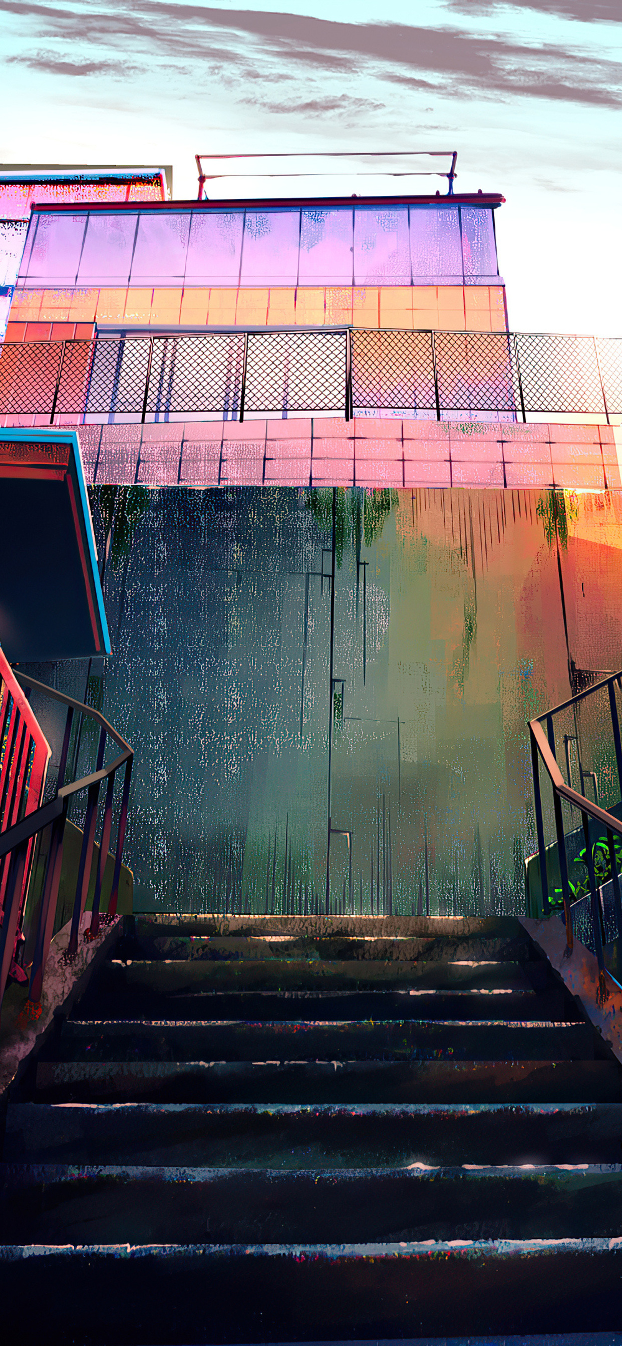 1242x2688 Anime Stairs To Home 4k Iphone Xs Max Hd 4k Wallpapers