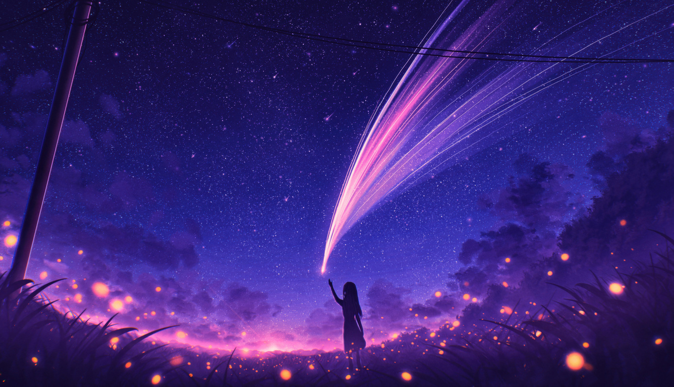 1336x768 Anime Wish Girl Under Starfall Laptop HD ,HD 4k Wallpapers ...