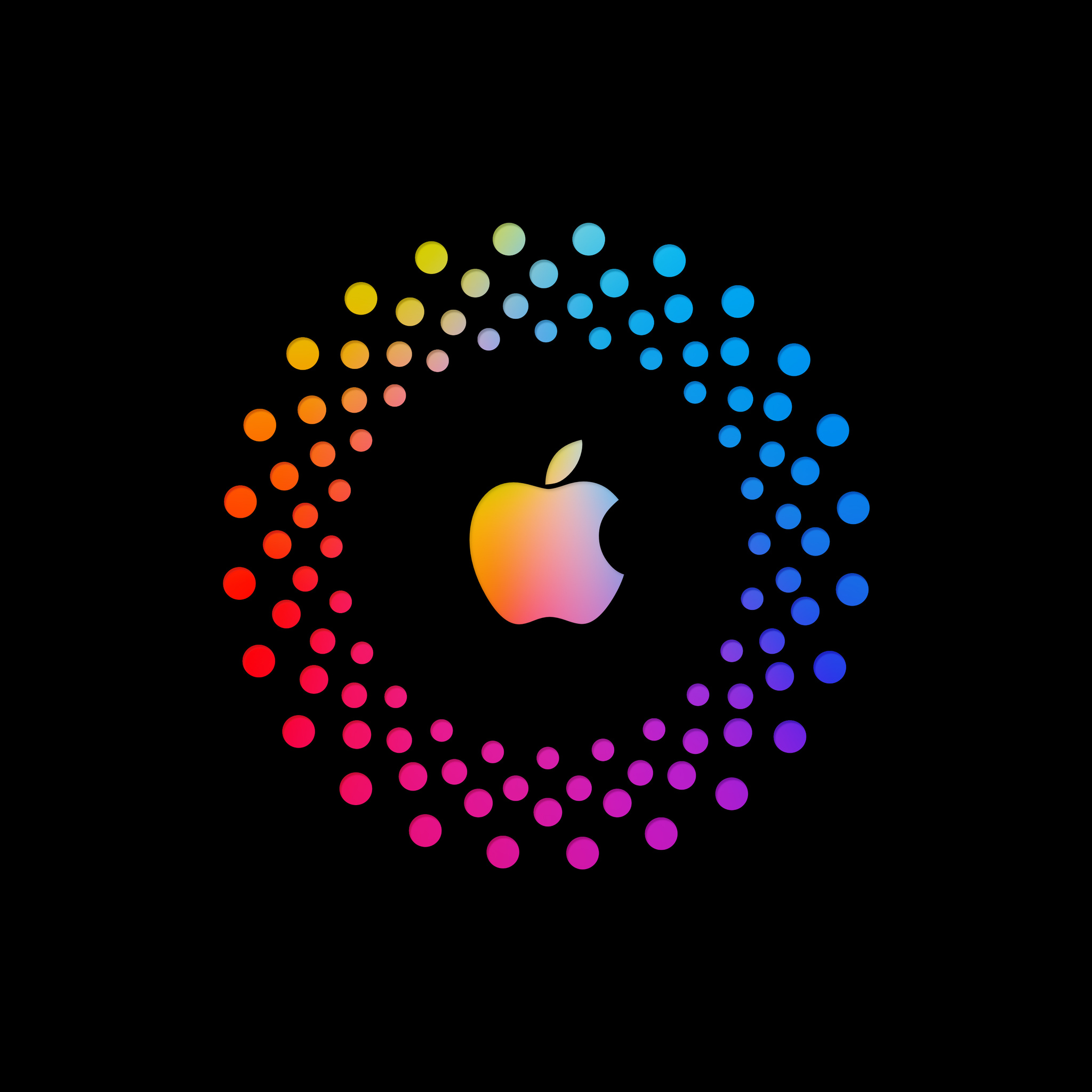 2048x2048 Apple Dark Logo Circle 5k Ipad Air ,HD 4k Wallpapers,Images ...