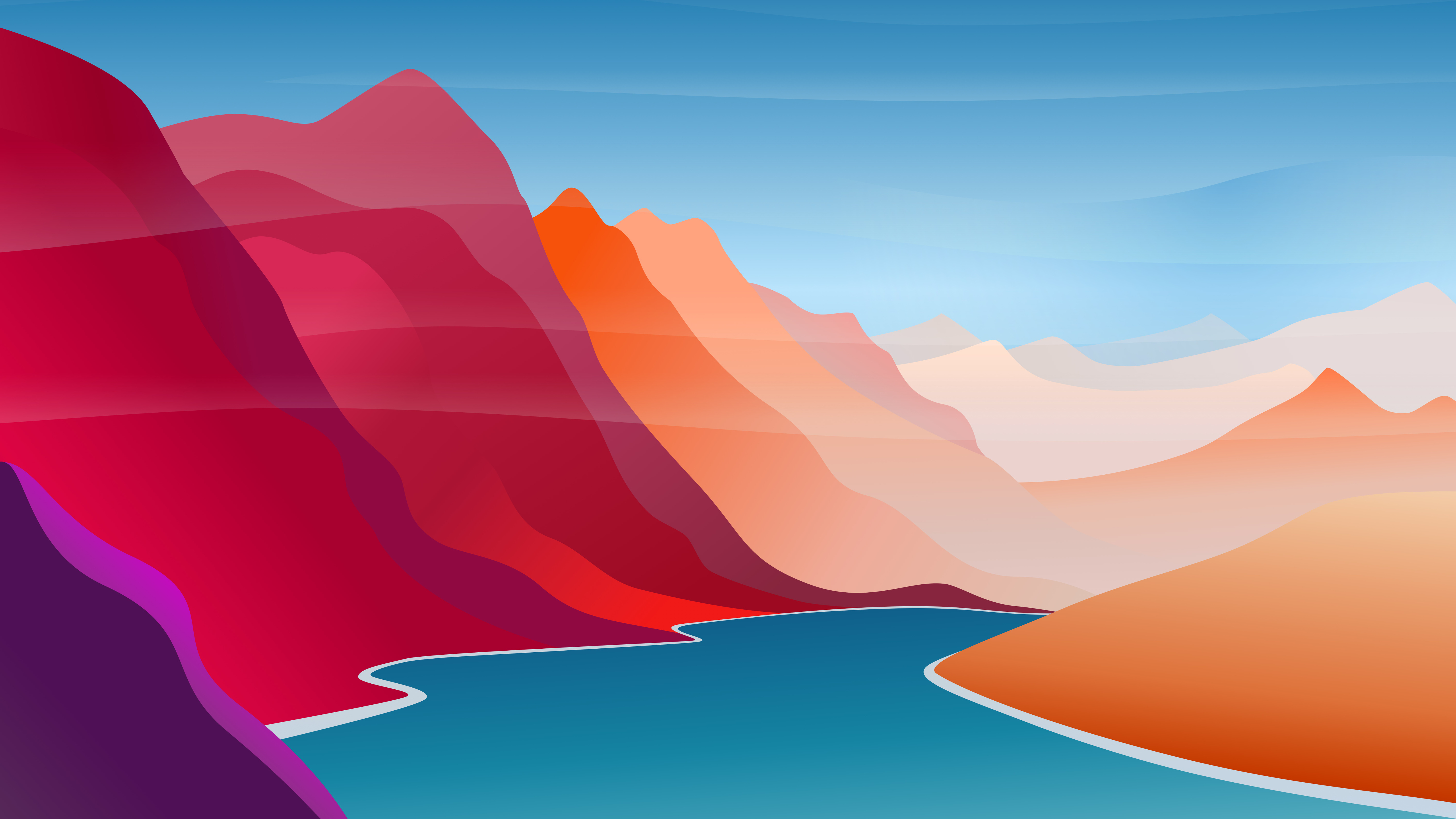 5120x2880 Apple Mountain Space Light Minimal 5k 5K ,HD 4k Wallpapers ...