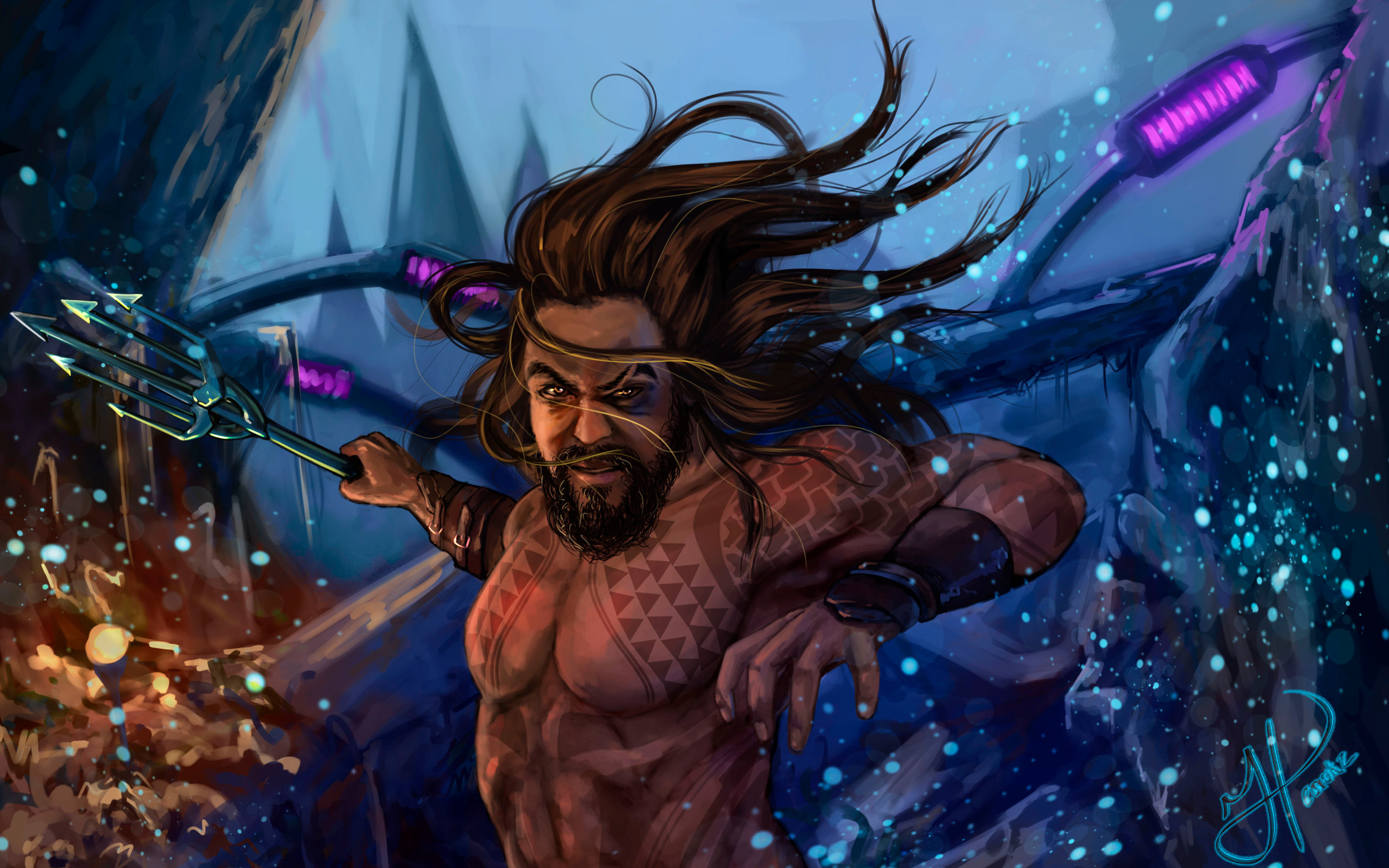 2880x1800 Aquaman Underwater Art Macbook Pro Retina ,HD 4k Wallpapers ...