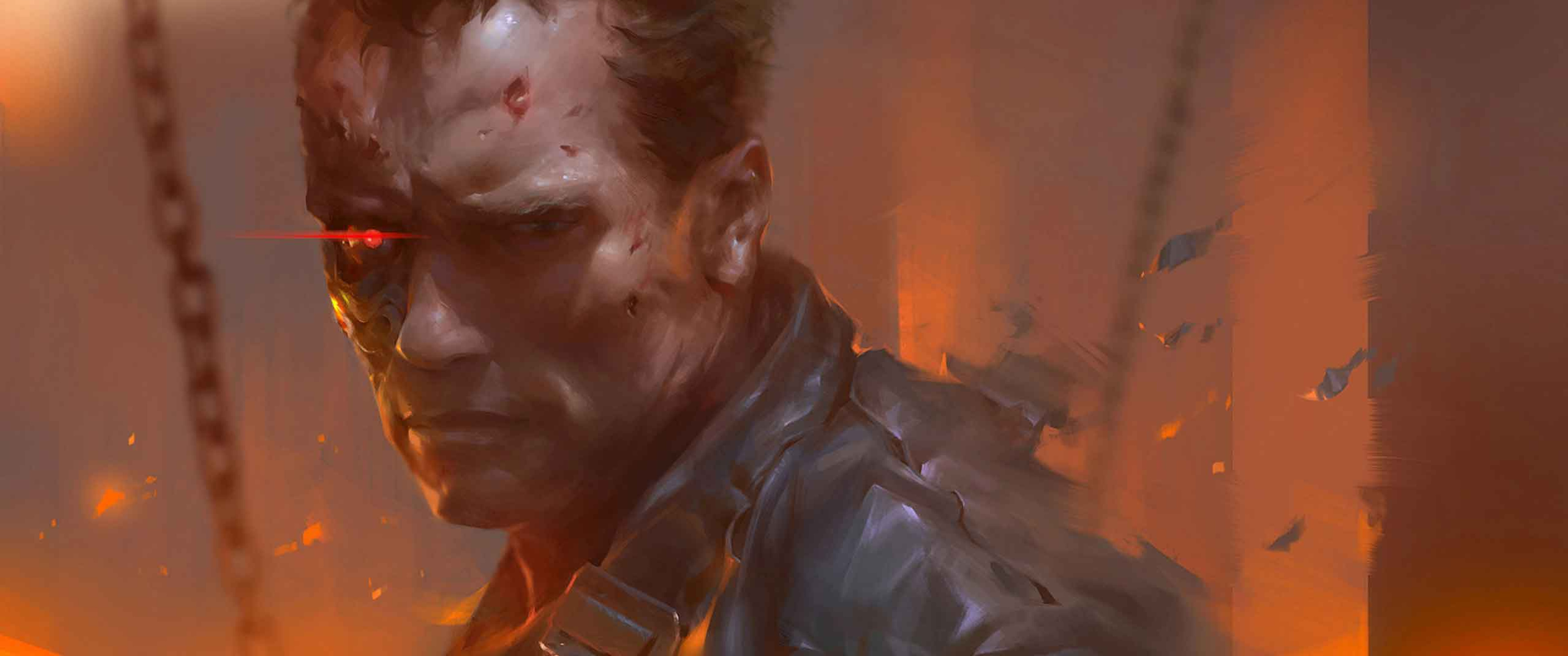 3440x1440 Arnold Schwarzenegger As Terminator Artwork UltraWide Quad HD ...