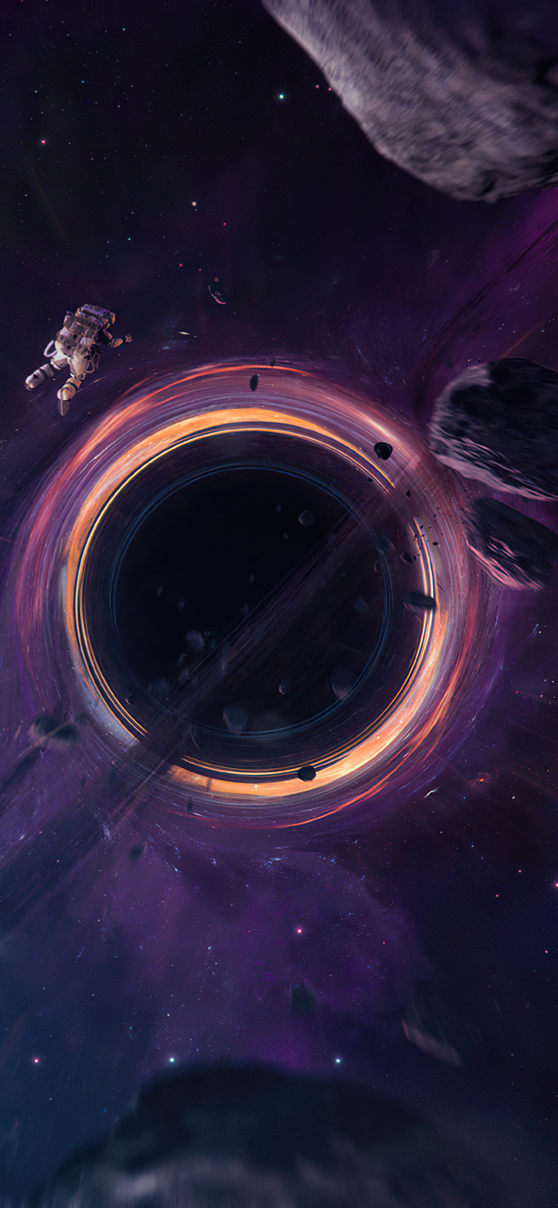 1125x2436 Astronaut Black Hole Galaxy Space 4k Iphone Xs,iphone 10 
