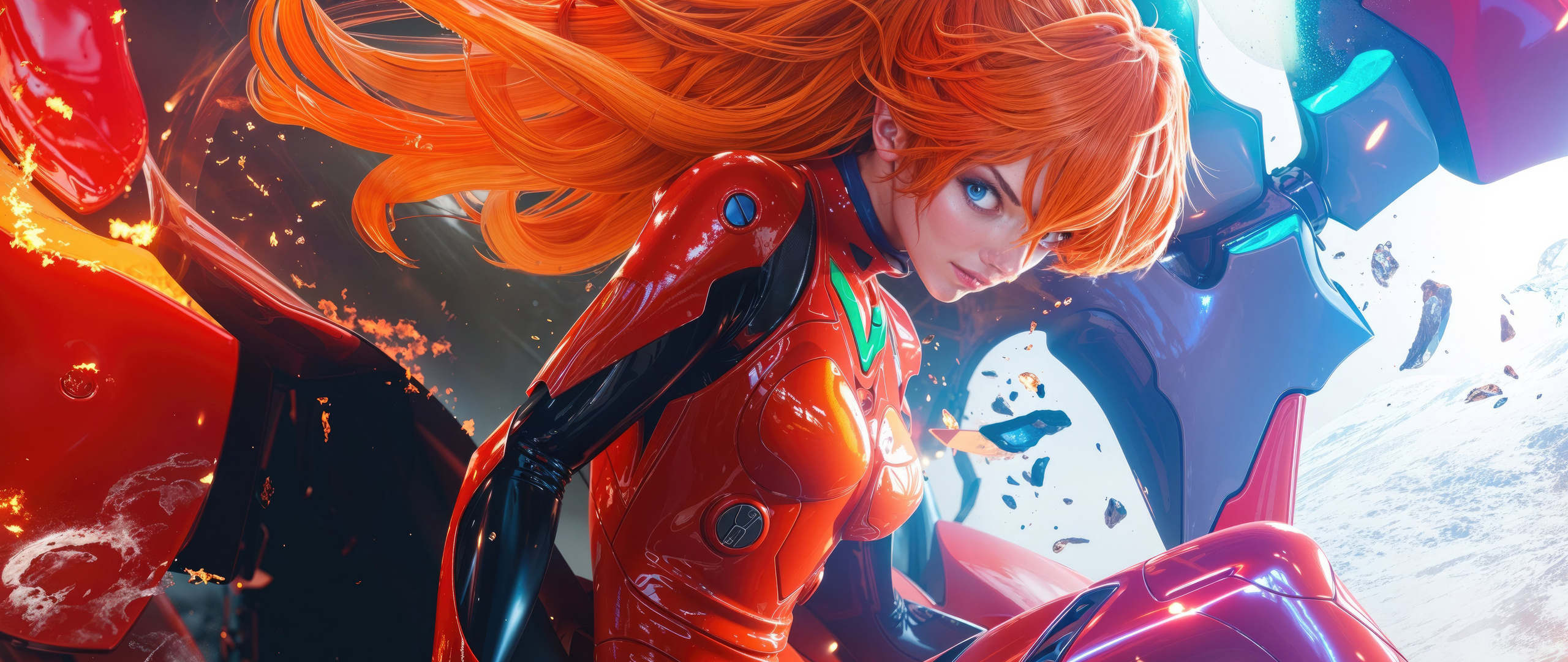 2560x1080 Asuka Langley Soryu From Neon Genesis Evangelion Wallpaper ...