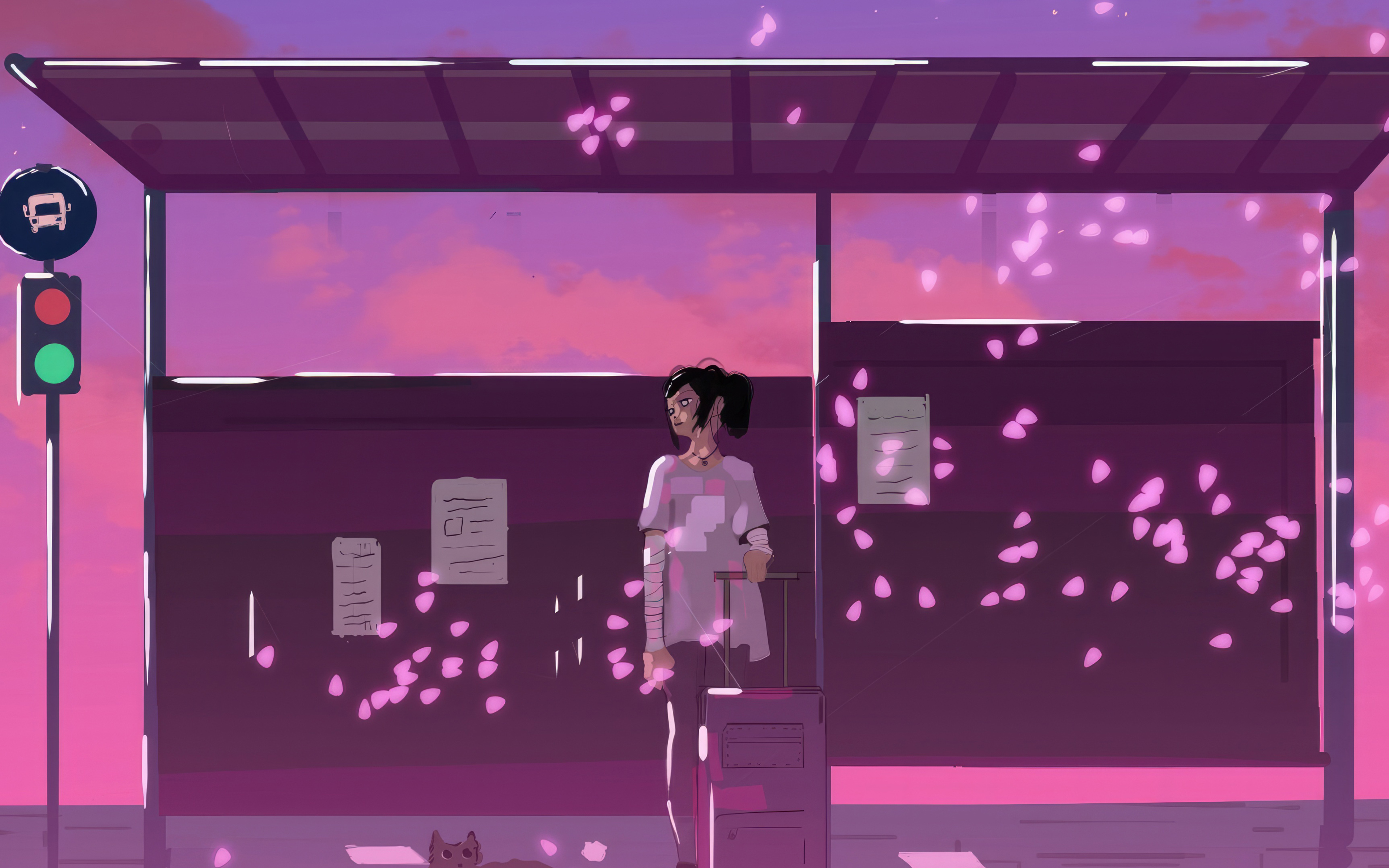 3840x2400 At The Bus Stop 4K ,HD 4k Wallpapers,Images,Backgrounds ...