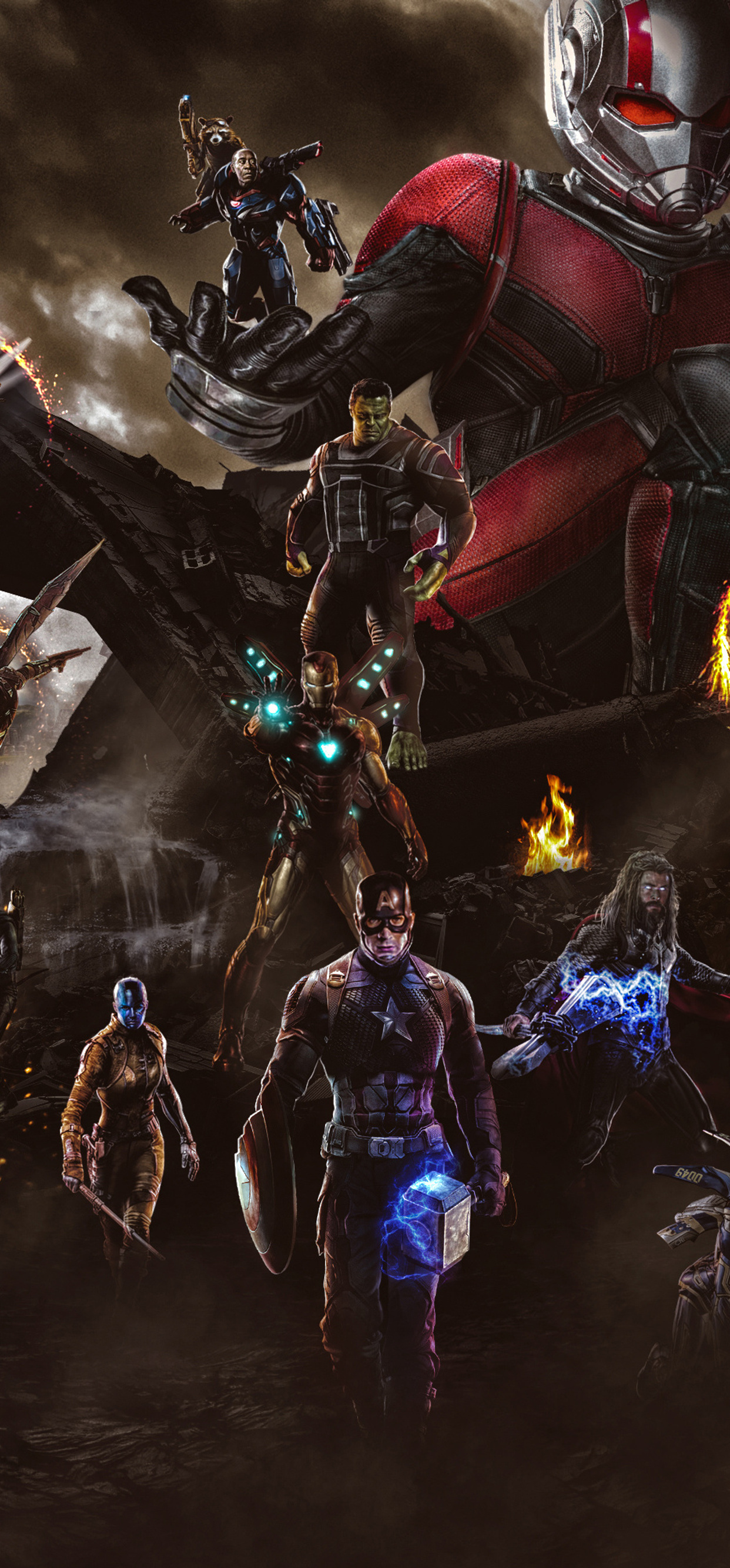 1242x2668 Avengers End Game Final Battle Scene Iphone XS MAX ,HD 4k ...