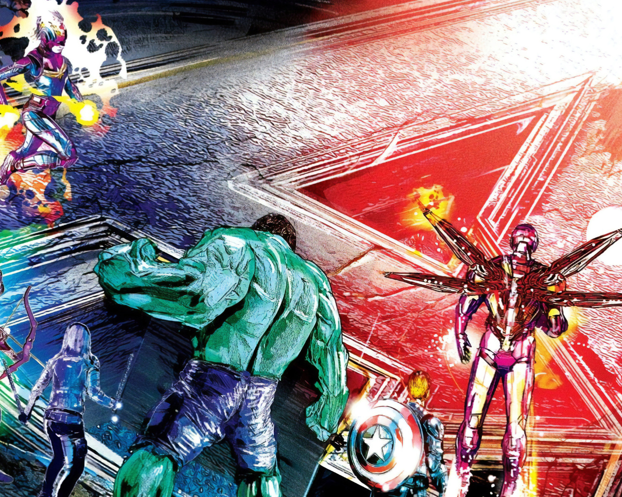 1280x1024 Avengers Endgame Sketch Art Wallpaper,1280x1024 Resolution HD ...