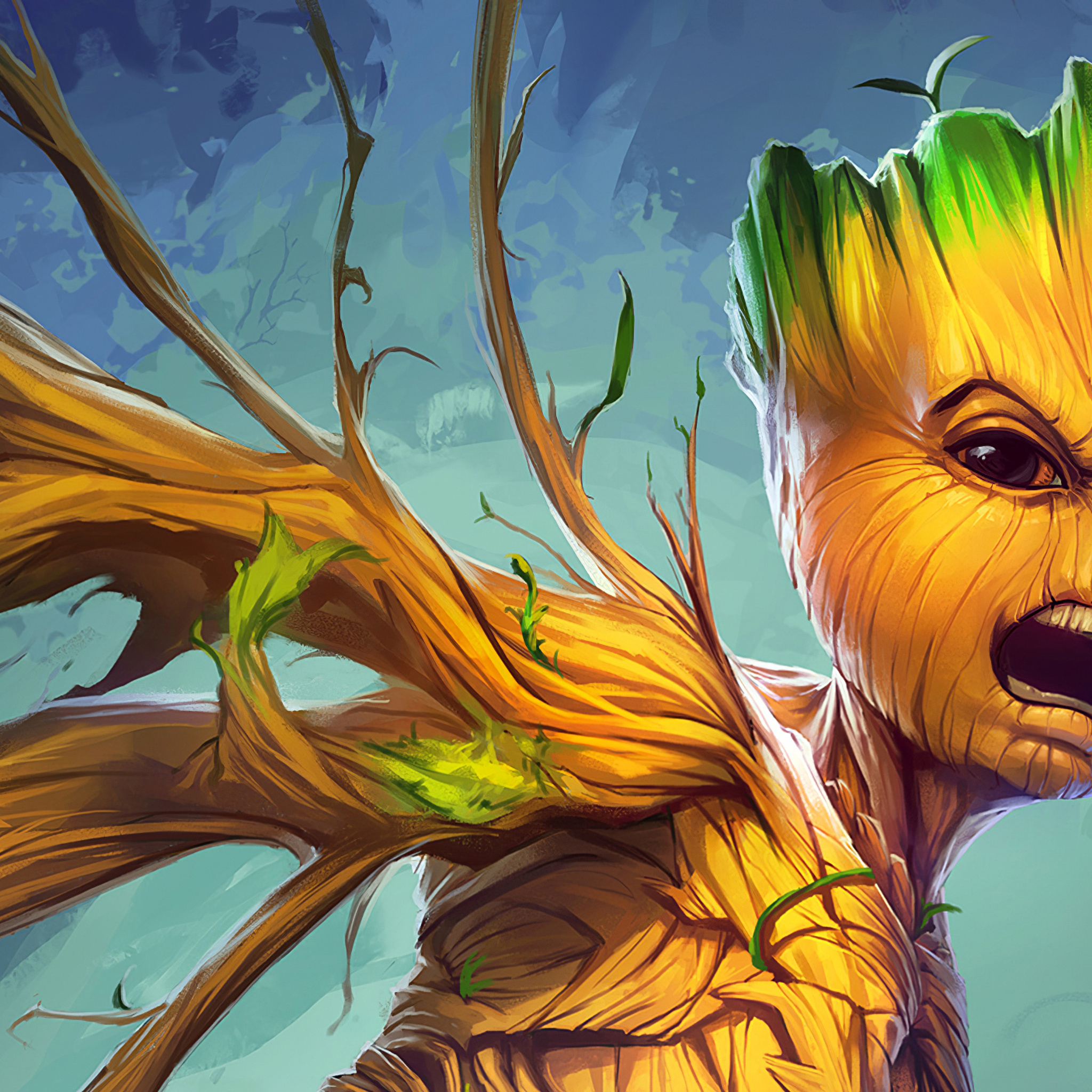 2048x2048 Baby Groot Grown Up Ipad Air ,HD 4k Wallpapers,Images ...