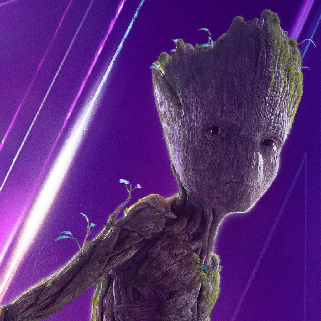 1024x1024 Baby Groot In Avengers Infinity War New Poster 1024x1024 ...