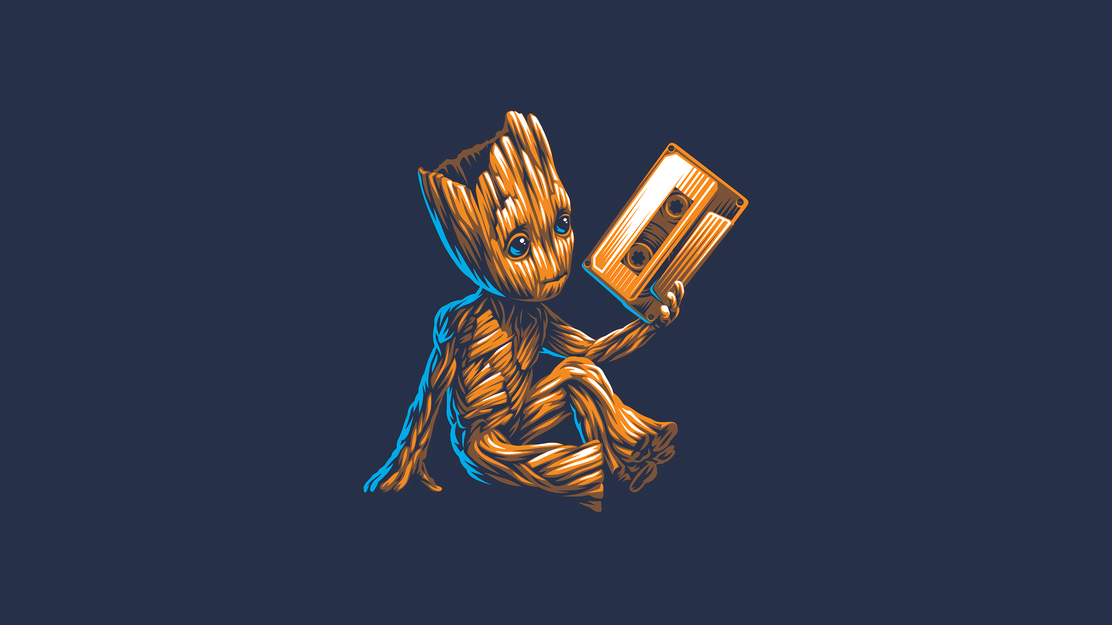 3840x2160 Baby Groot Minimal 4k 4K ,HD 4k Wallpapers,Images,Backgrounds ...