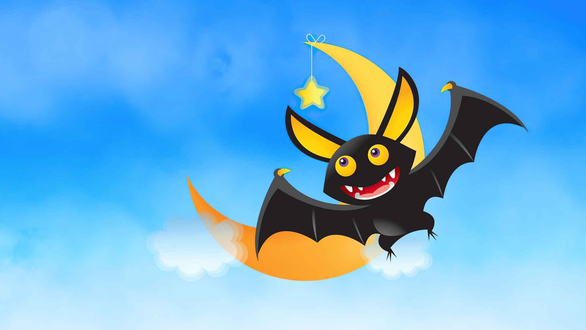 2048x1152 Bat Cute Illustration Wallpaper,2048x1152 Resolution HD 4k ...